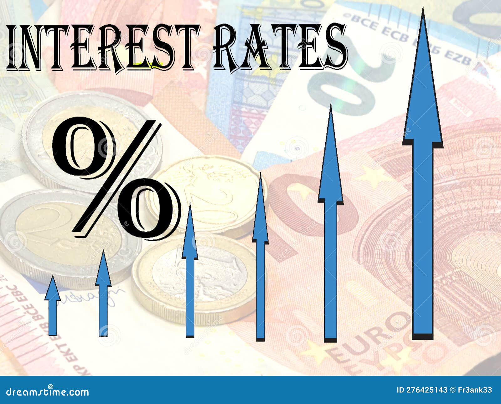 Interest rates stock illustration. Illustration of currency - 276425143