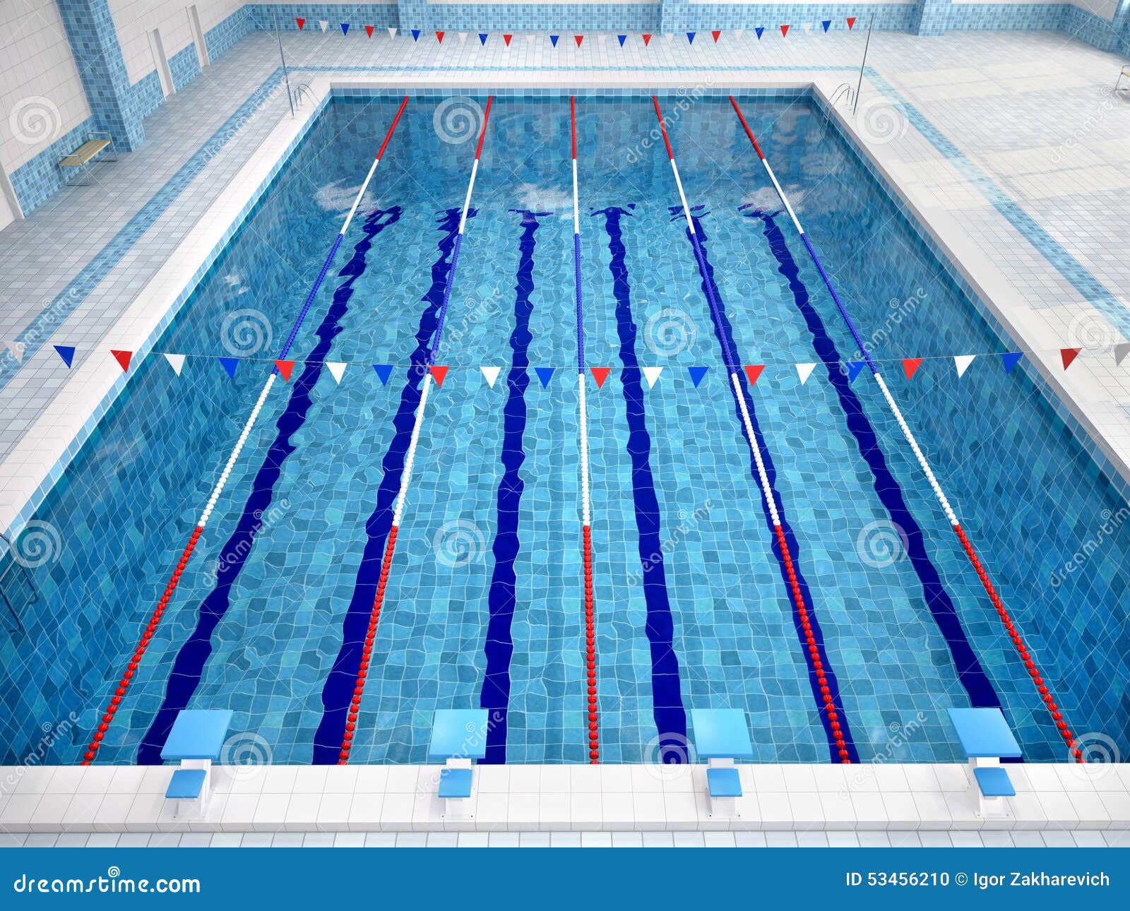 Public Swimming Pool Isometric Flowchart Vector Illustration ...