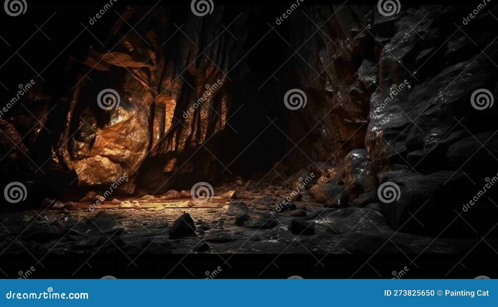 Interior View of a Cave, Long Exposure Stock Photo - Image of stone ...