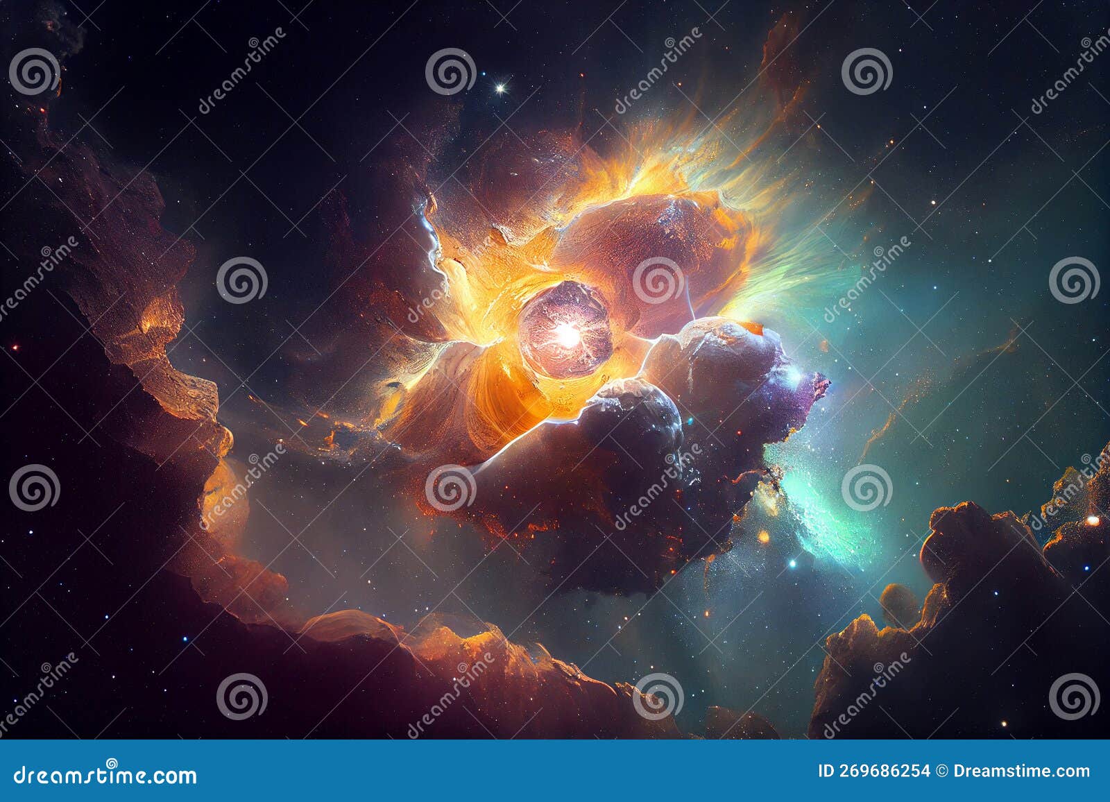 Illustration of Interstellar Space Stock Illustration - Illustration of ...