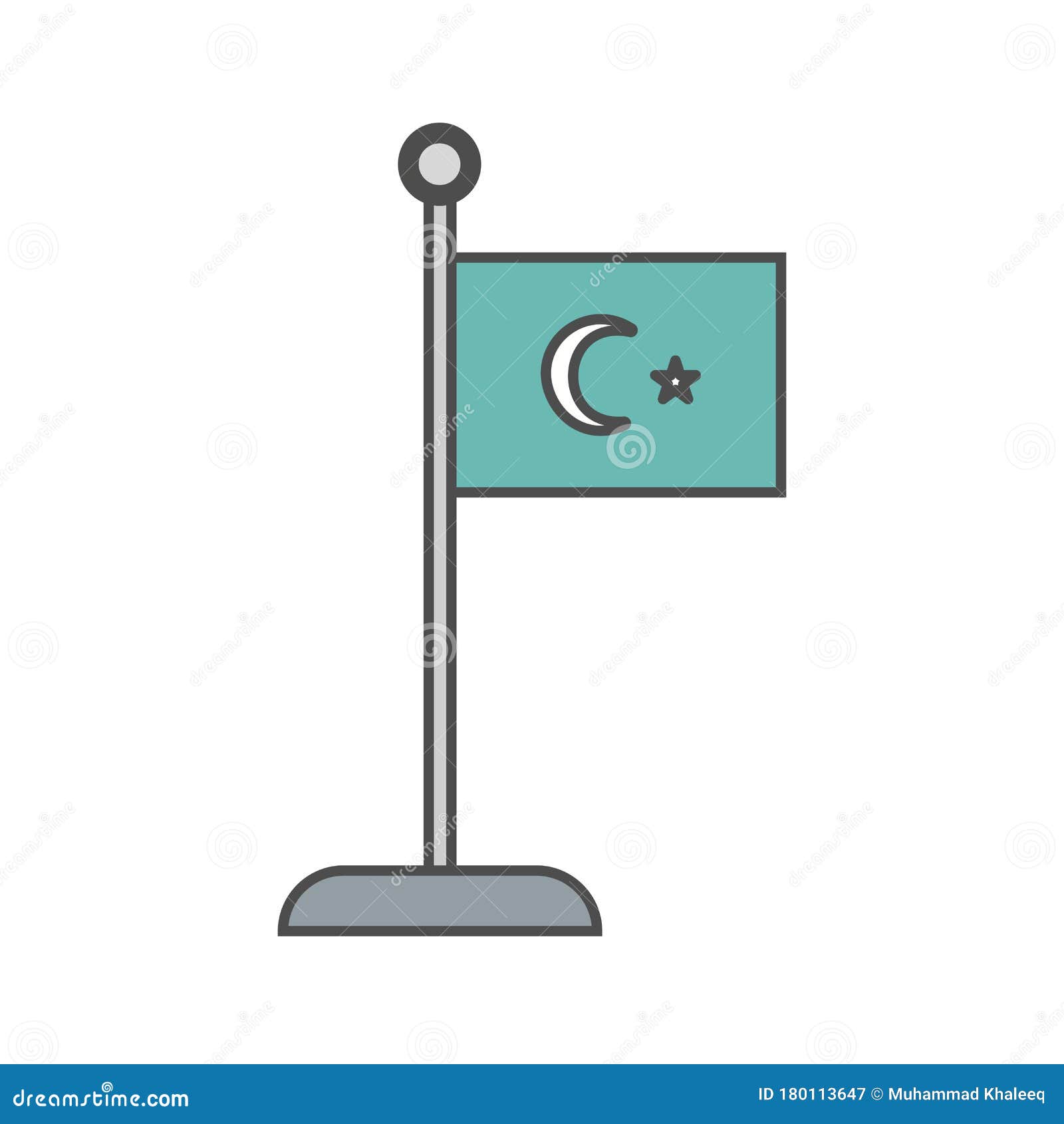 Illustration Islamic Flag Icon for Personal and Commercial Use. Stock ...