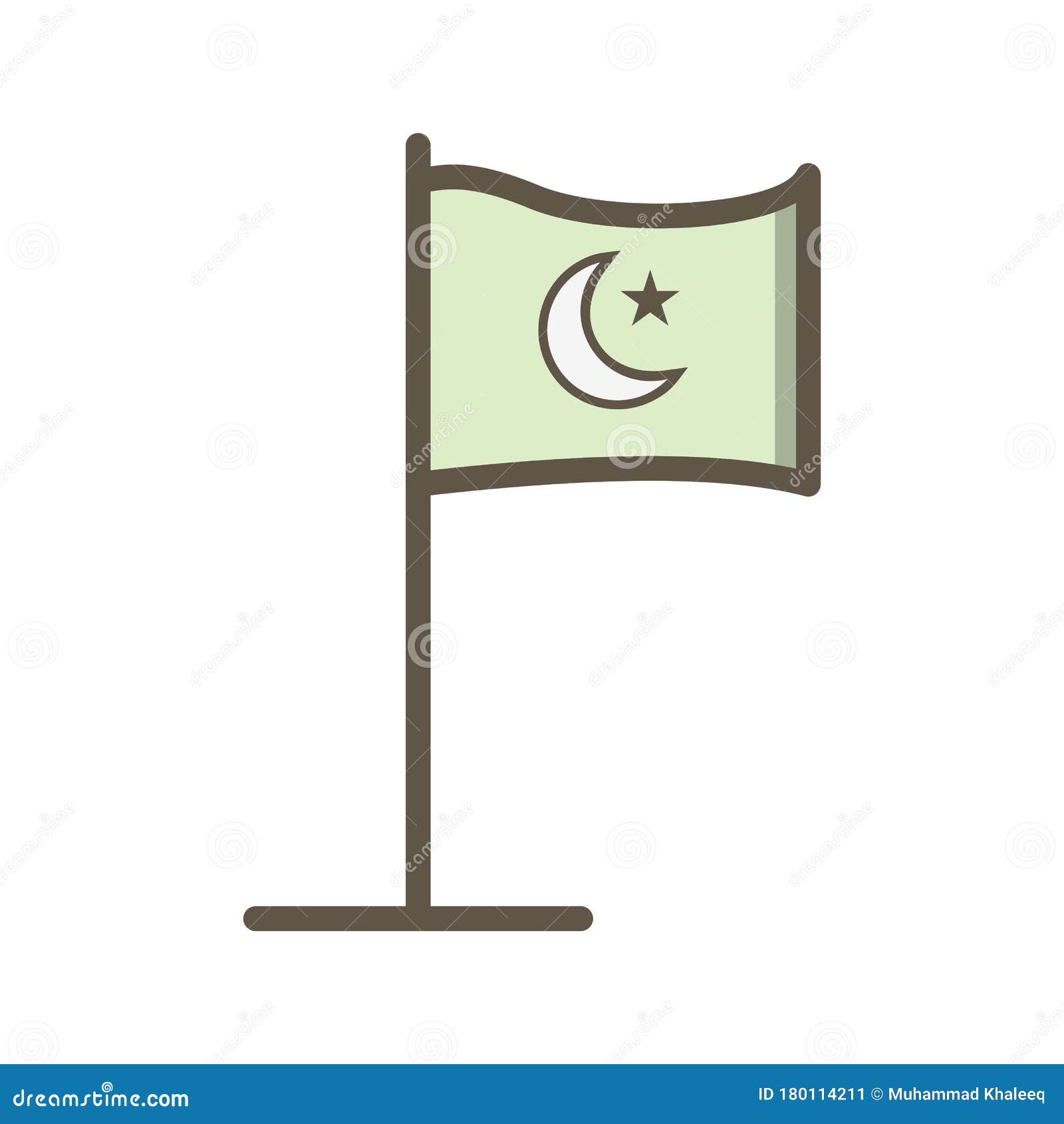Illustration Islamic Flag Icon for Personal and Commercial Use. Stock ...