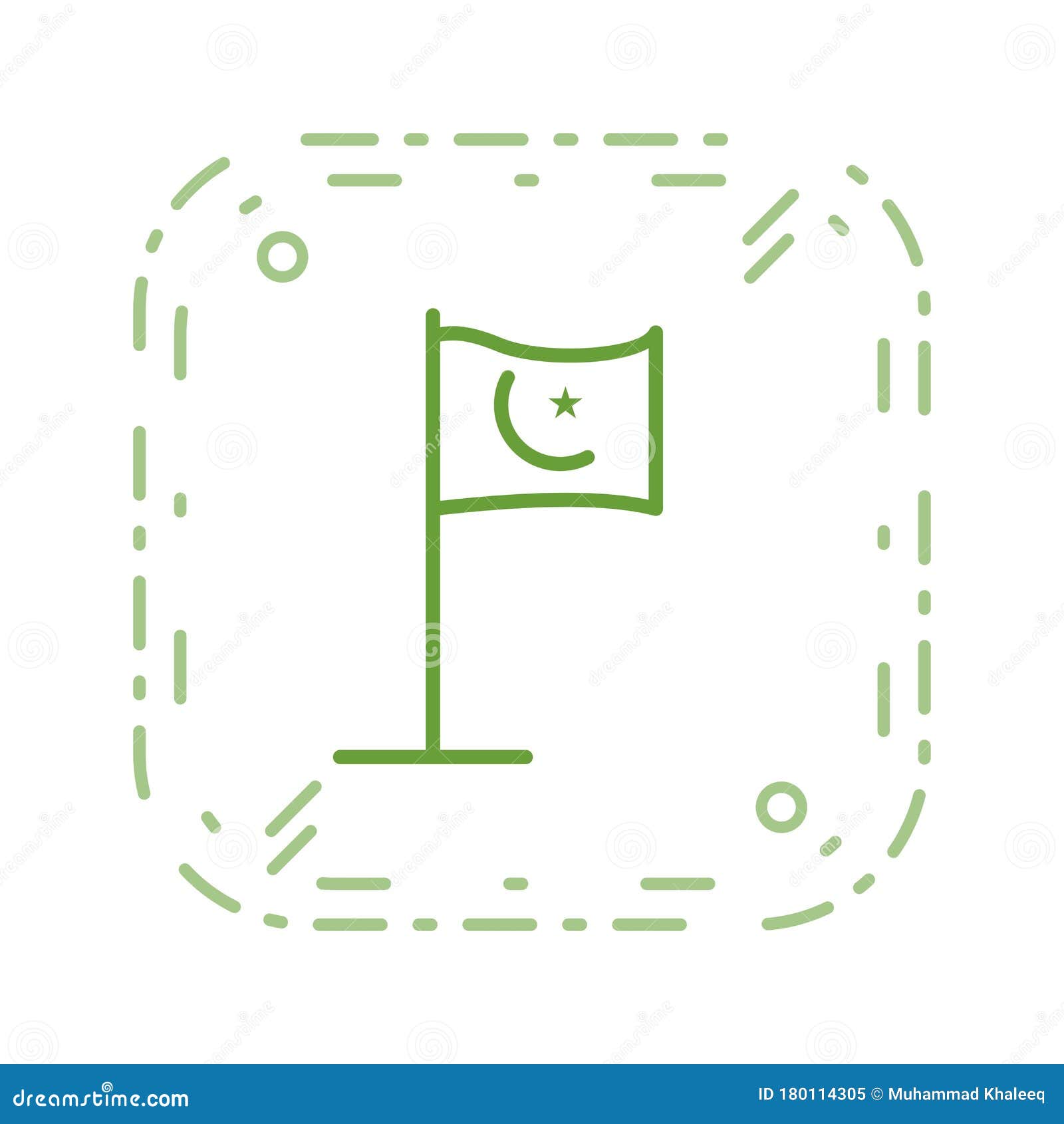 Illustration Islamic Flag Icon for Personal and Commercial Use. Stock ...