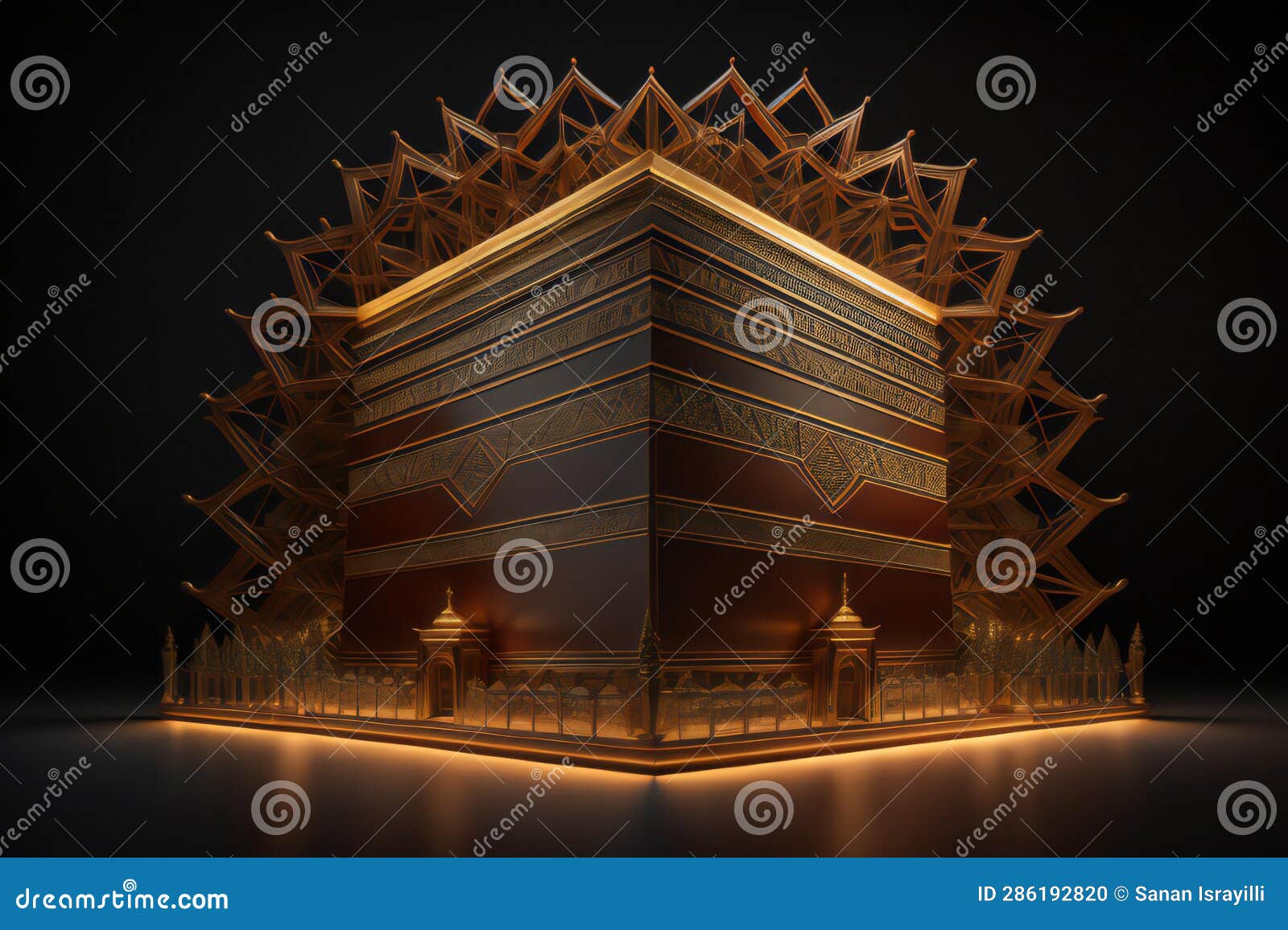 Illustration of Islamic Holy Kaaba. Generative Ai Stock Illustration ...