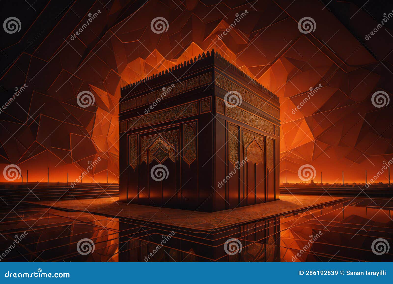 Illustration of Islamic Holy Kaaba. Generative Ai Stock Illustration ...