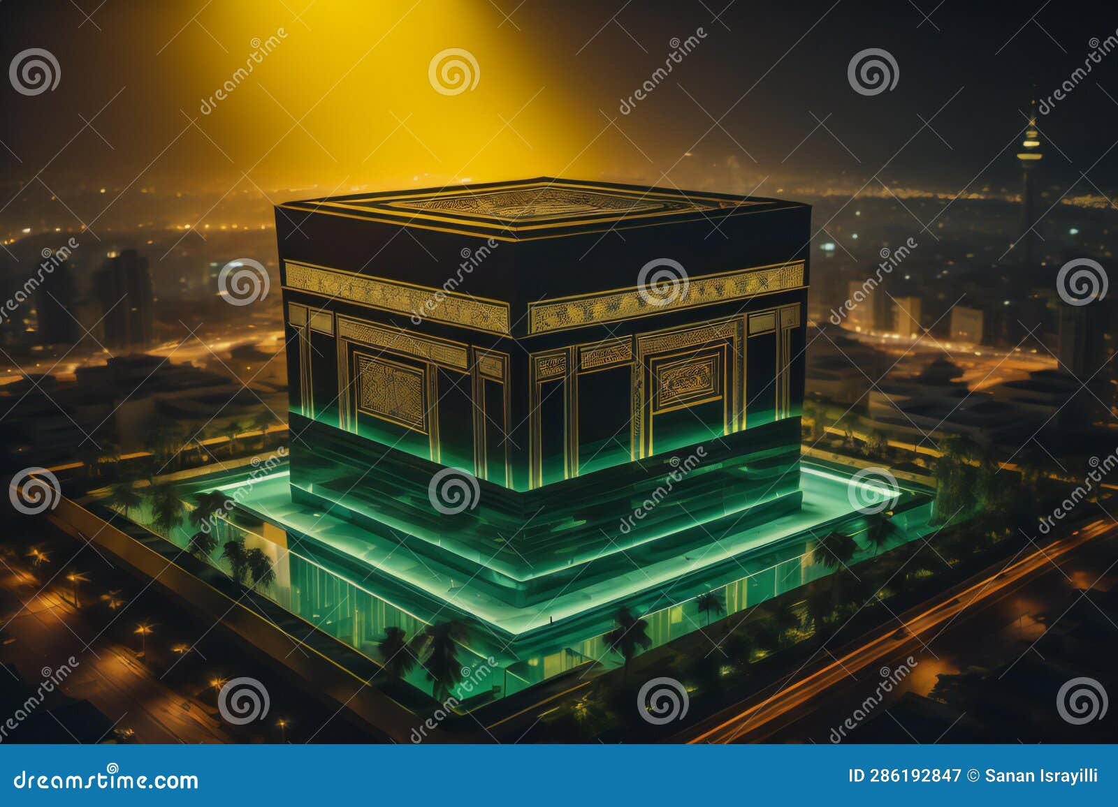 Illustration of Islamic Holy Kaaba. Generative Ai Stock Illustration ...