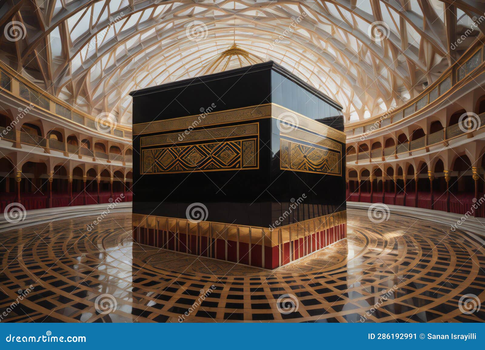 Illustration of Islamic Holy Kaaba. Generative Ai Stock Illustration ...