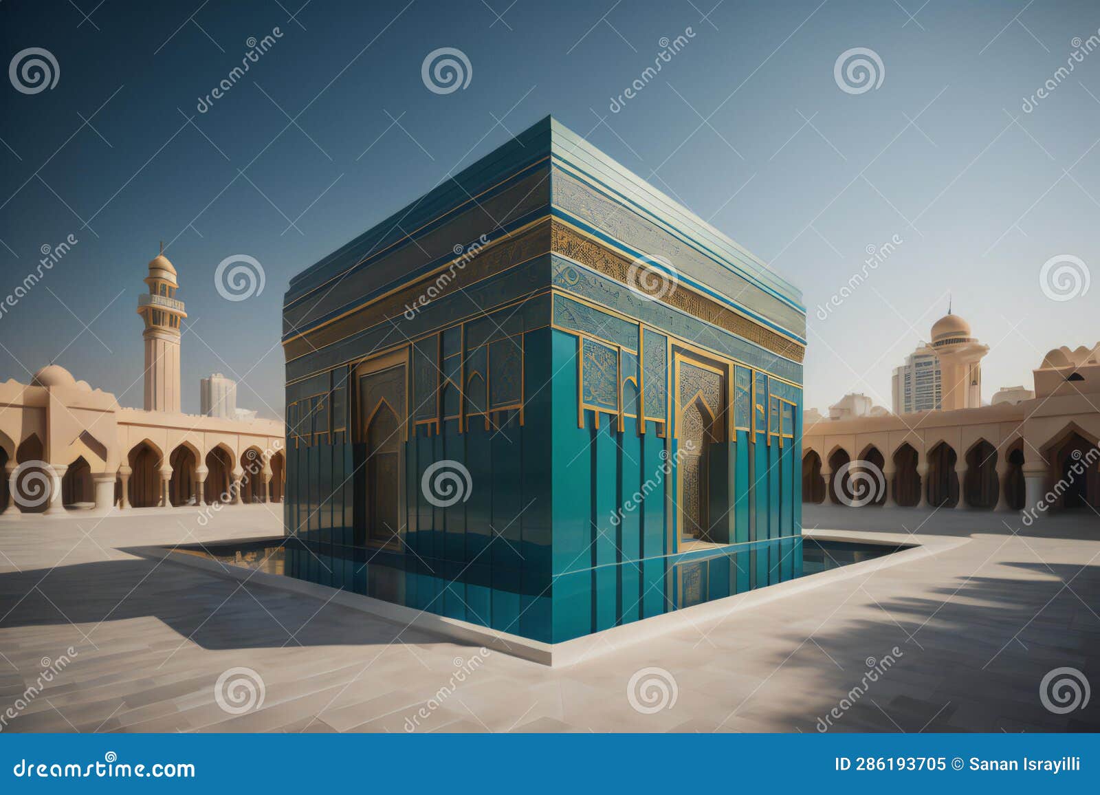 Illustration of Islamic Holy Kaaba. Generative Ai Stock Illustration ...