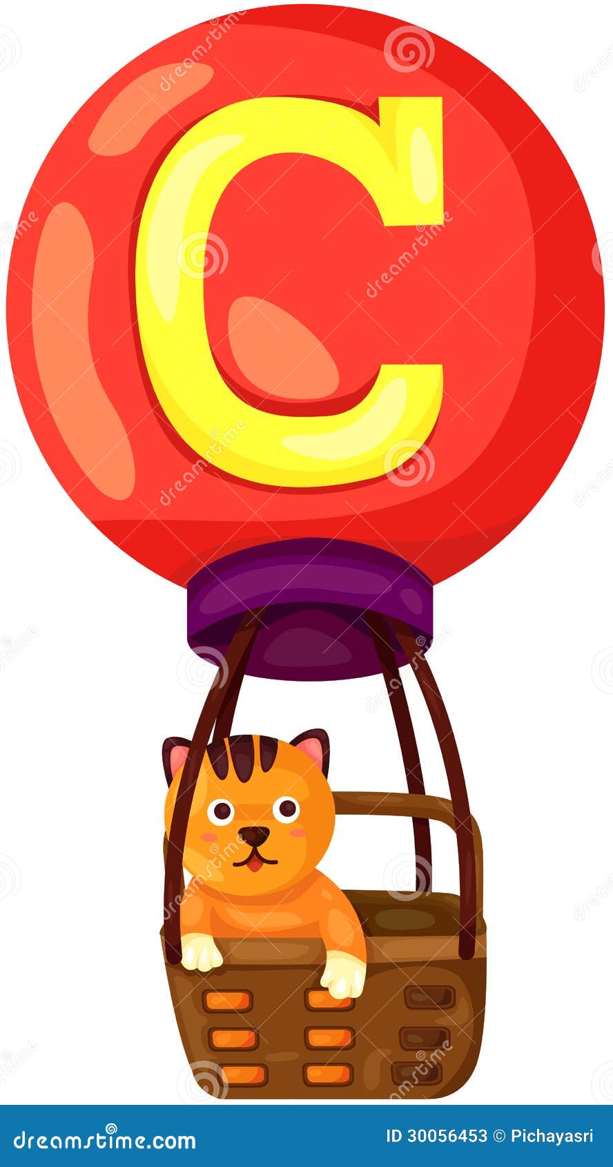 Alphabet C for cat stock vector. Illustration of preschool - 30056453