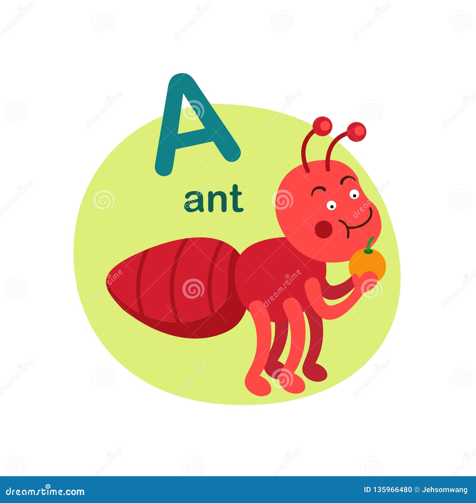 Illustration Isolated Alphabet Letter a-ant Stock Vector - Illustration ...