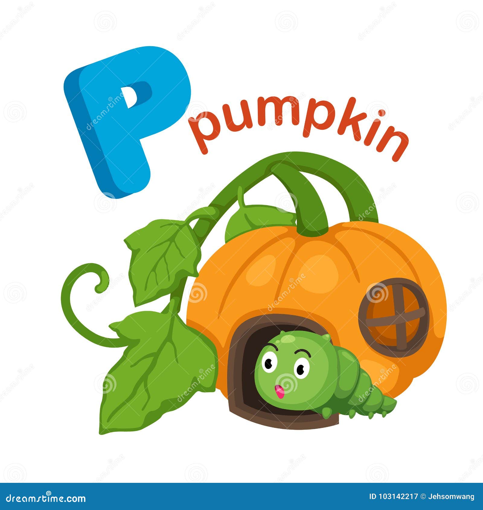 Illustration Isolated Alphabet Letter P Pumpkin Stock Vector ...