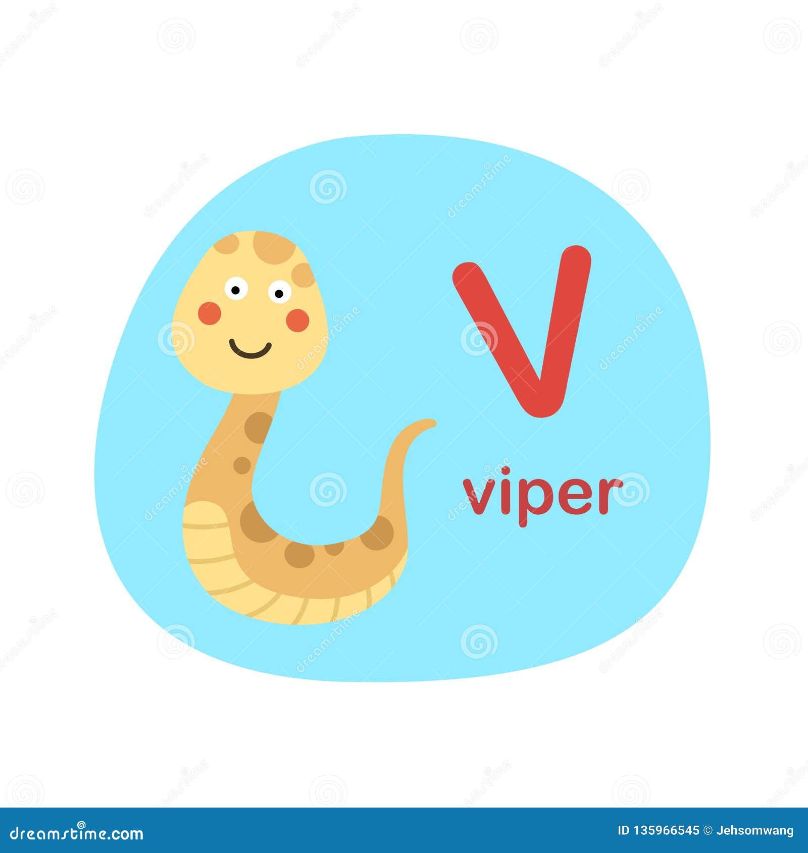 Viper Alphabet ABC Coloring Page V Cartoon Vector | CartoonDealer.com ...