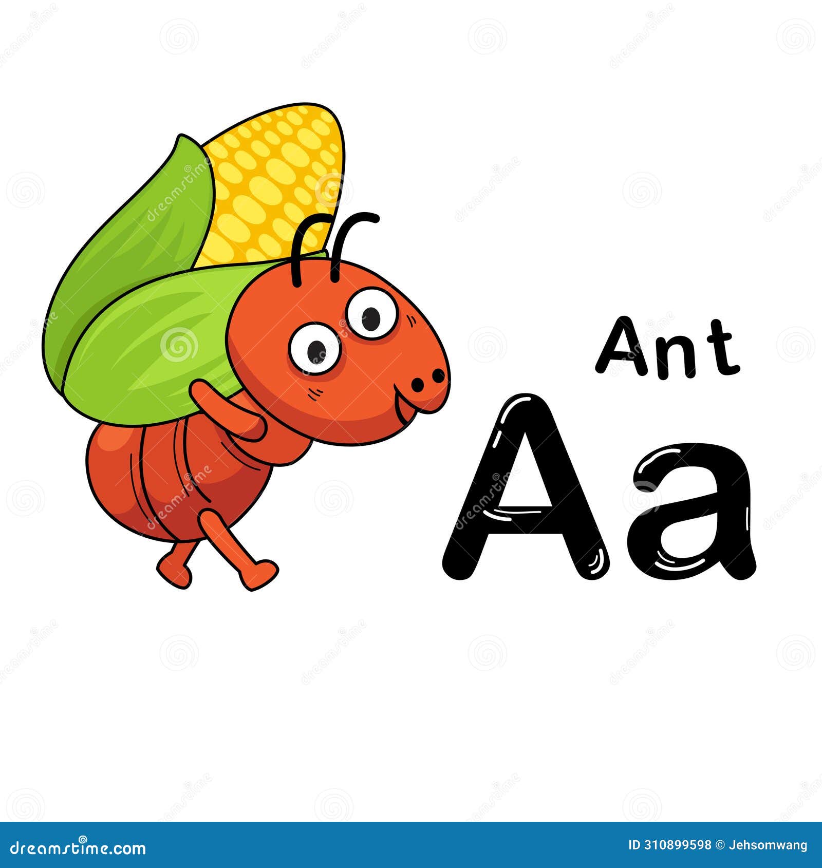 Illustration Isolated Animal Alphabet Letter a-Ant Stock Illustration ...