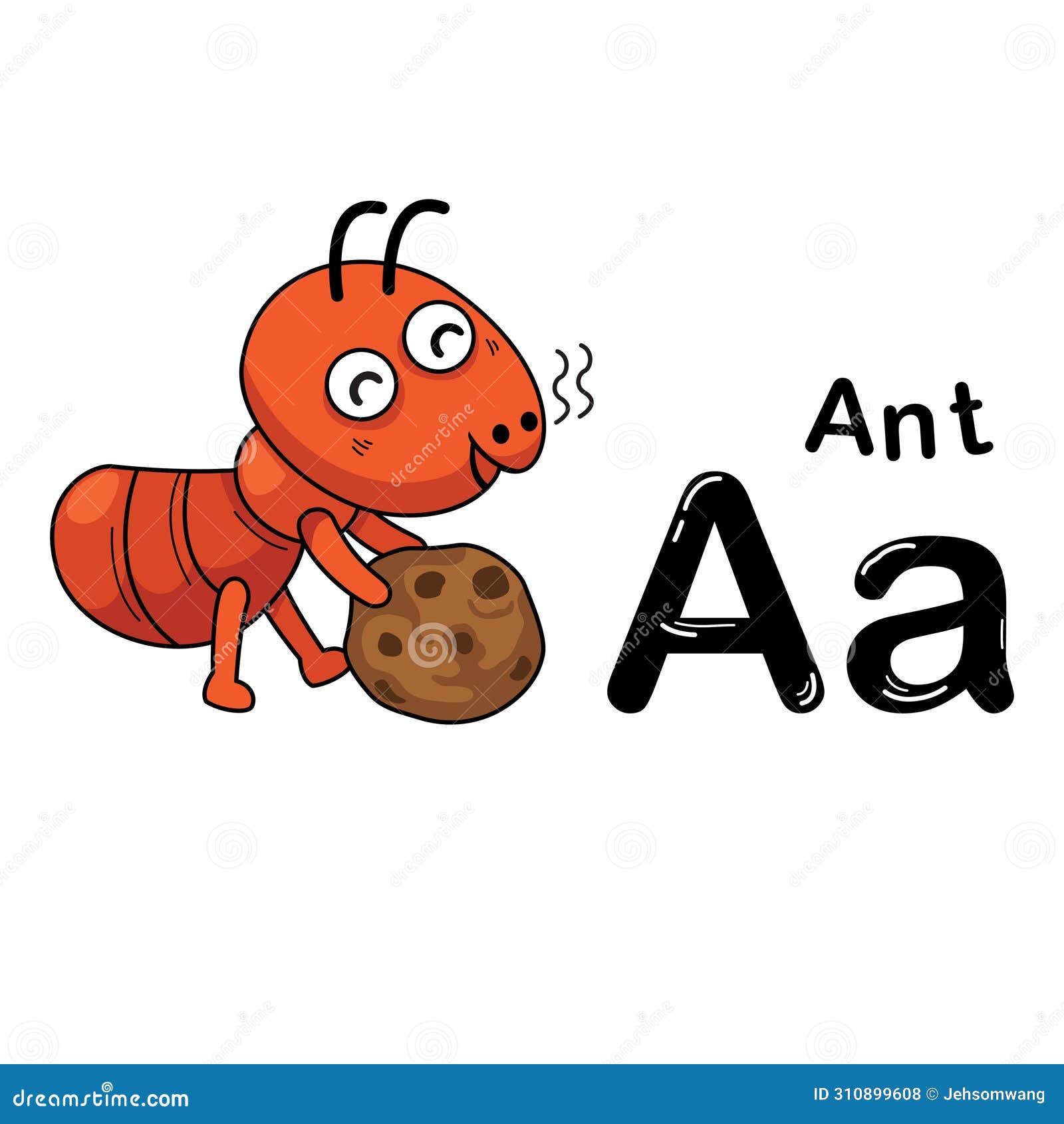 Illustration Isolated Animal Alphabet Letter a-Ant Stock Illustration ...