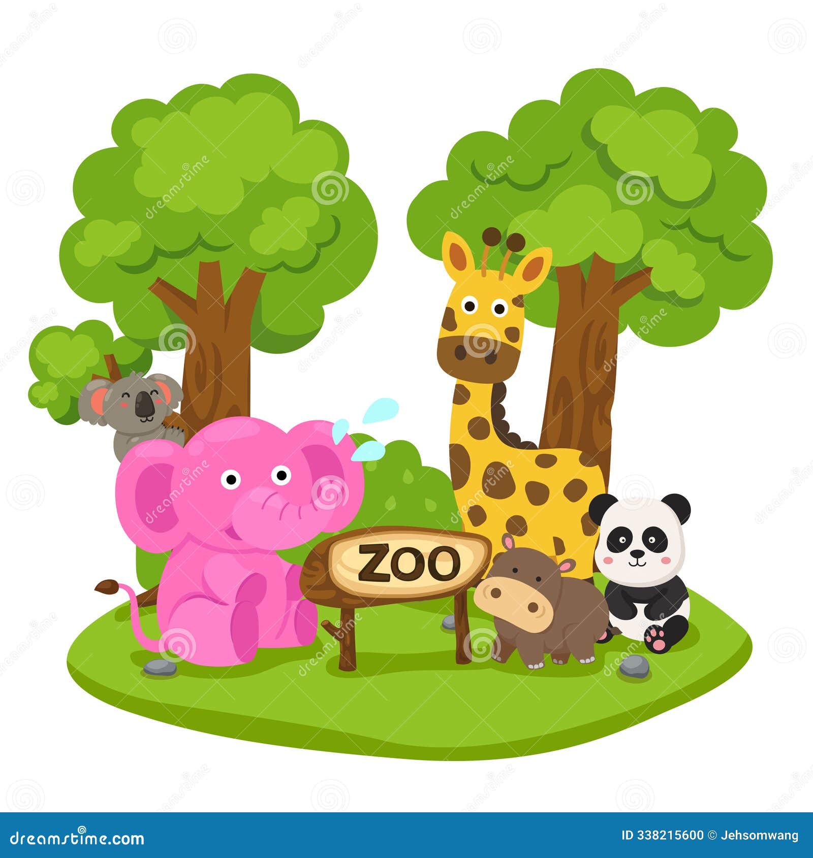 Illustration of Isolated Animal Zoo Stock Vector - Illustration of book ...