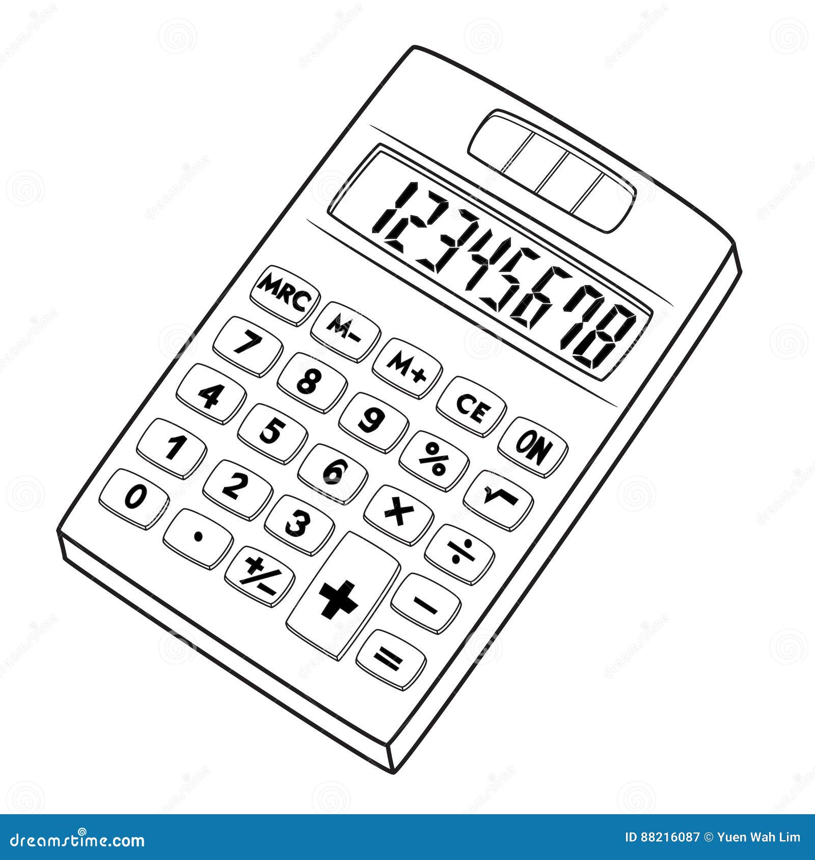 Illustration of Isolated Calculator Cartoon Drawing Stock Vector ...