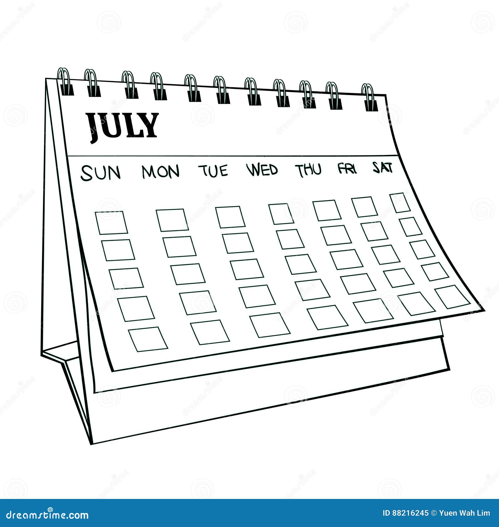 Illustration of Isolated Cartoon Calender. Stock Vector - Illustration ...