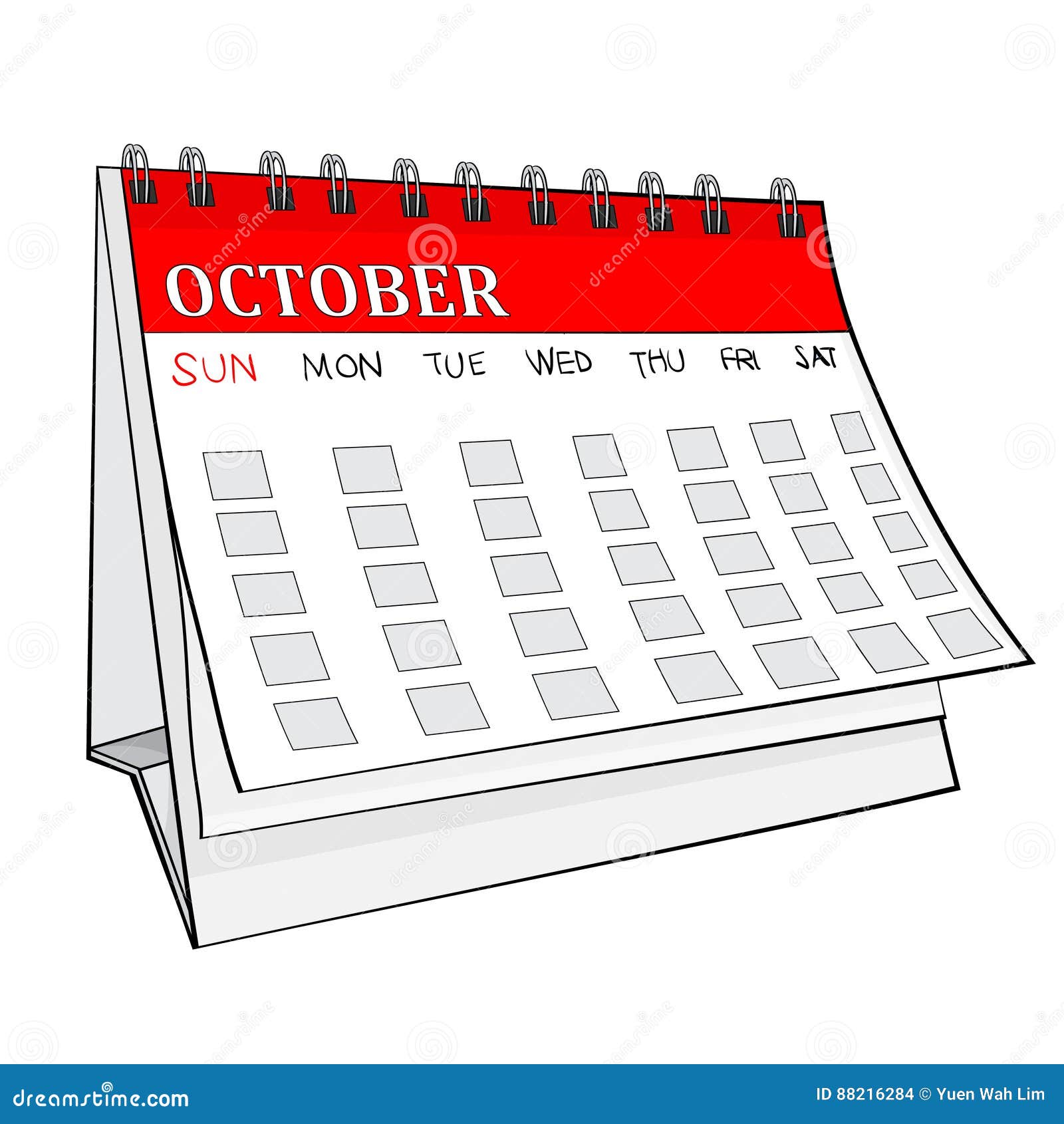 Illustration of Isolated Cartoon Calender. Stock Vector - Illustration ...