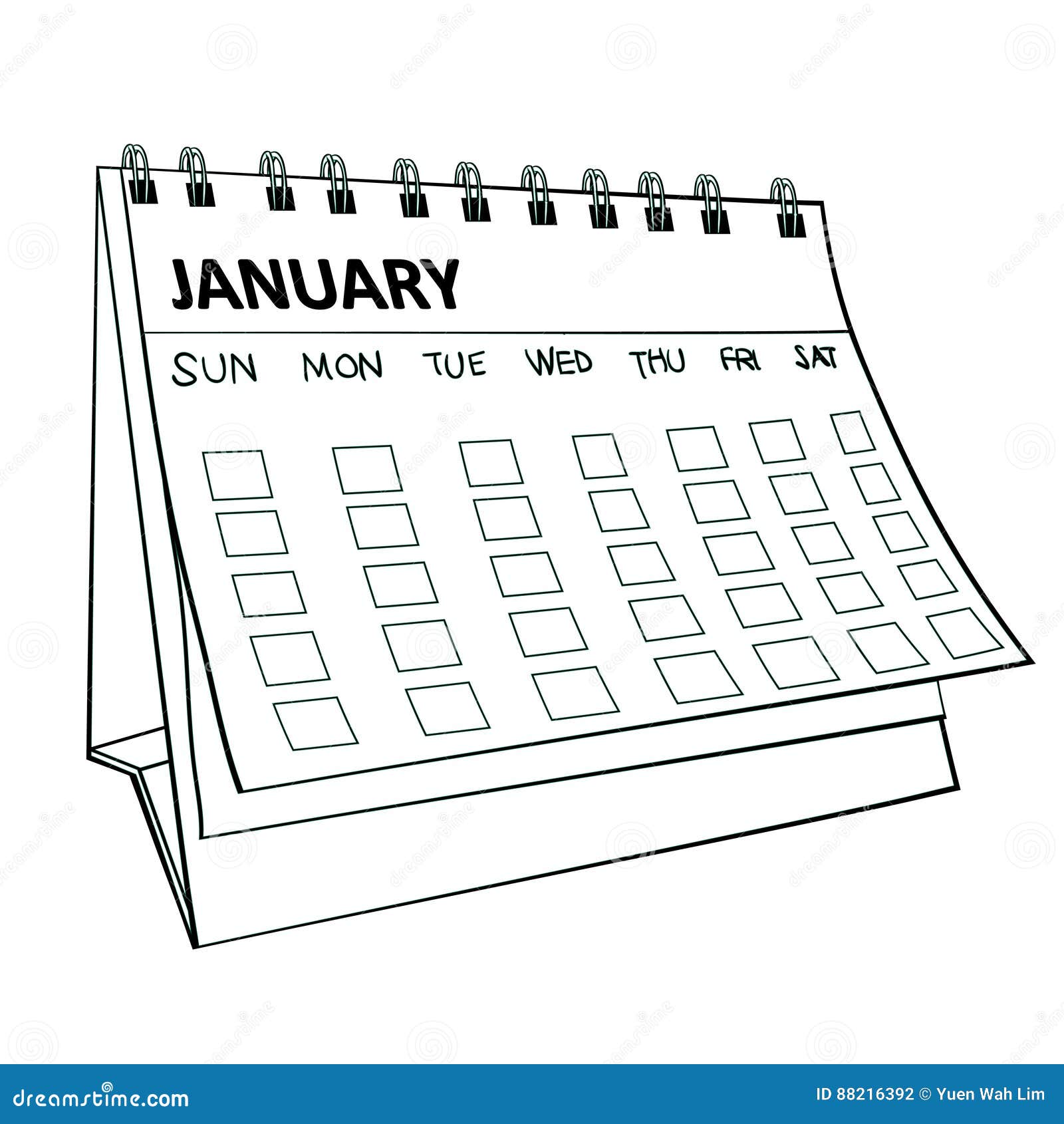 Illustration of Isolated Cartoon Calender. Stock Vector - Illustration ...