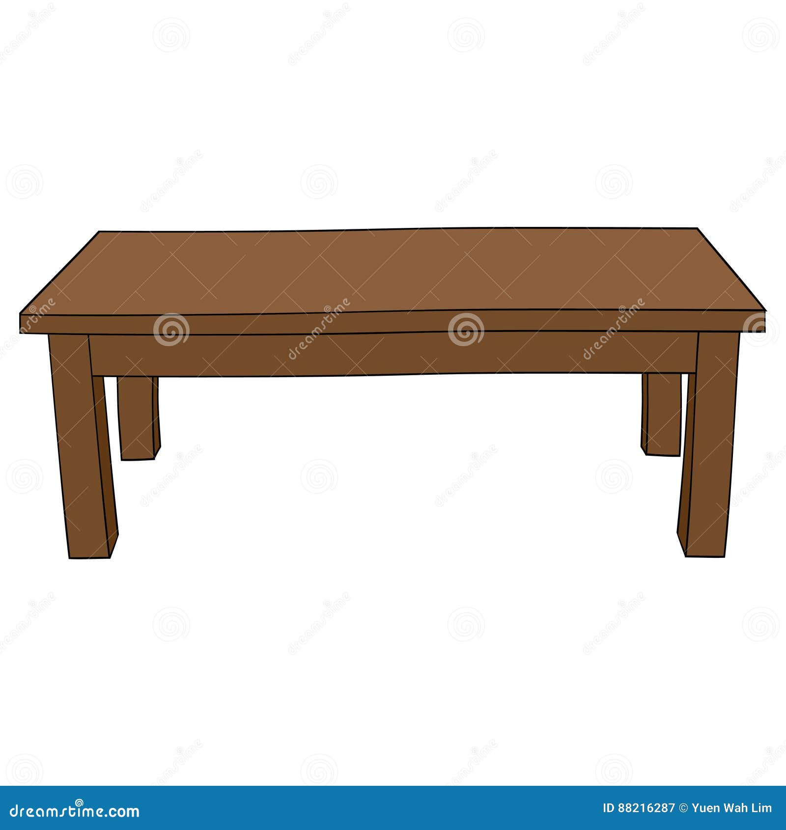 Illustration of Isolated Cartoon Table Stock Vector - Illustration of ...