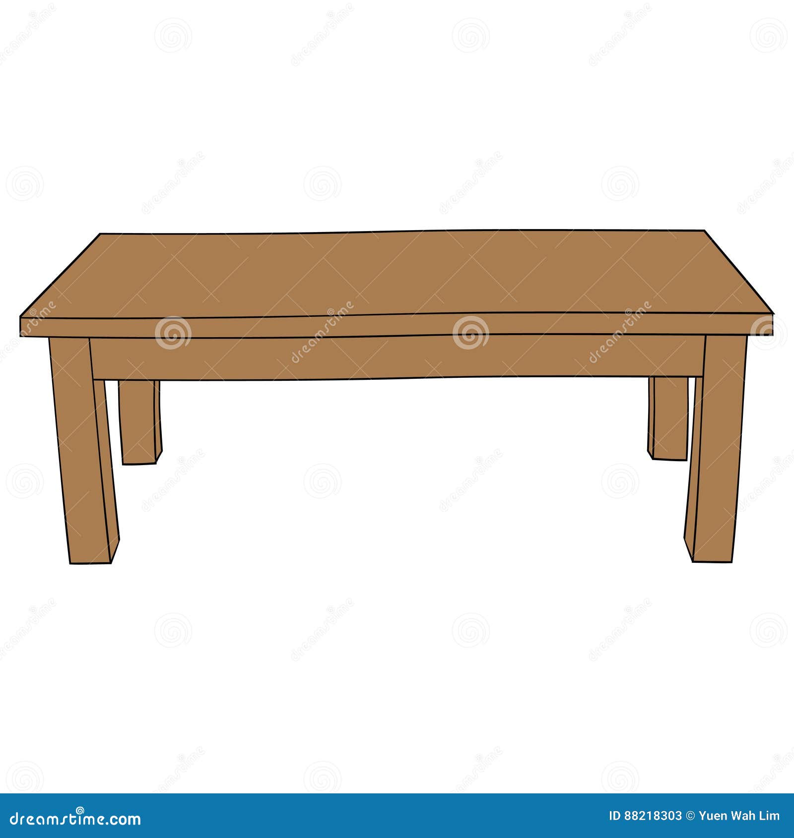 Illustration of Isolated Cartoon Table Stock Vector - Illustration of ...