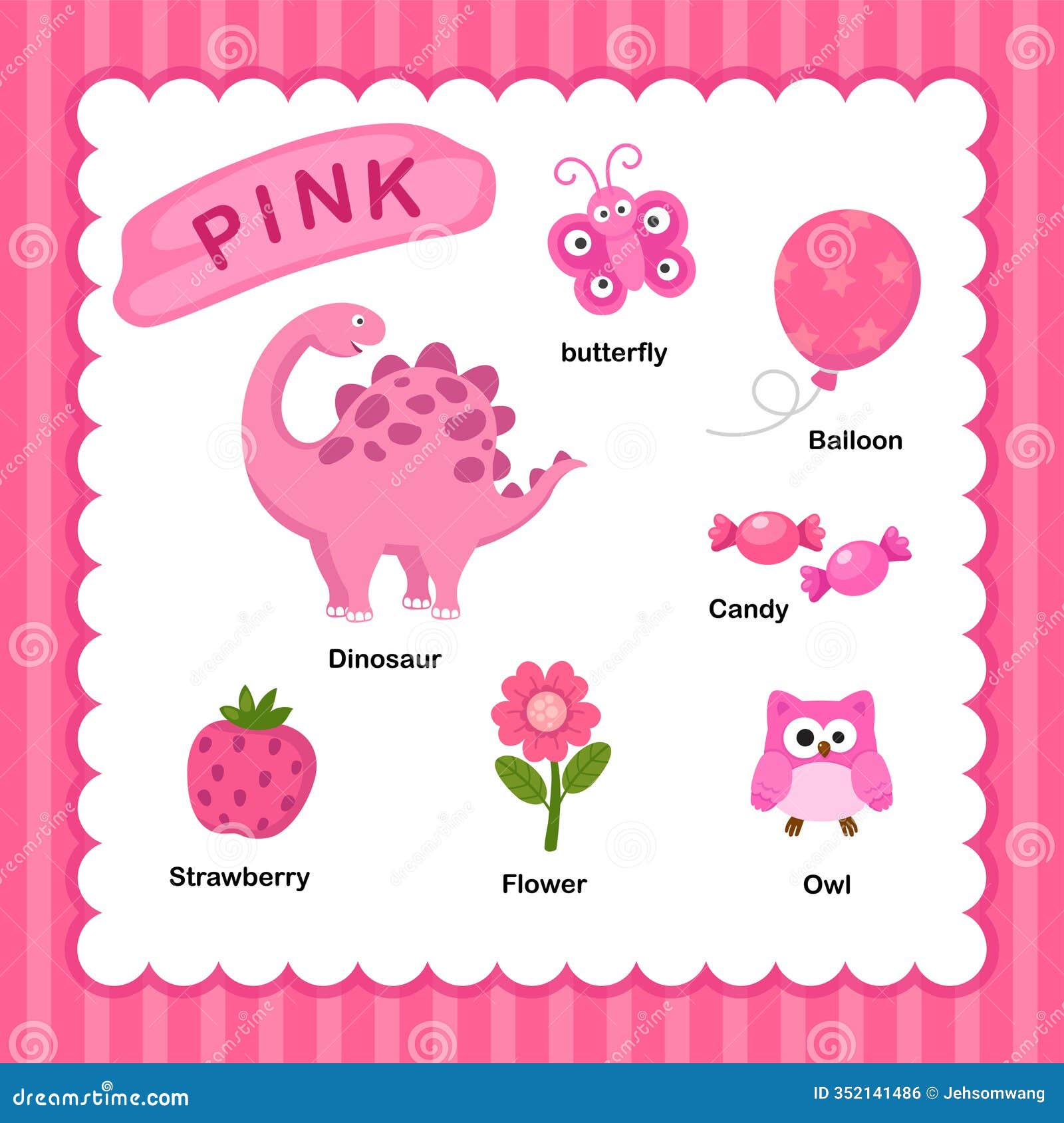 Illustration of Isolated Color Pink Group Stock Illustration ...