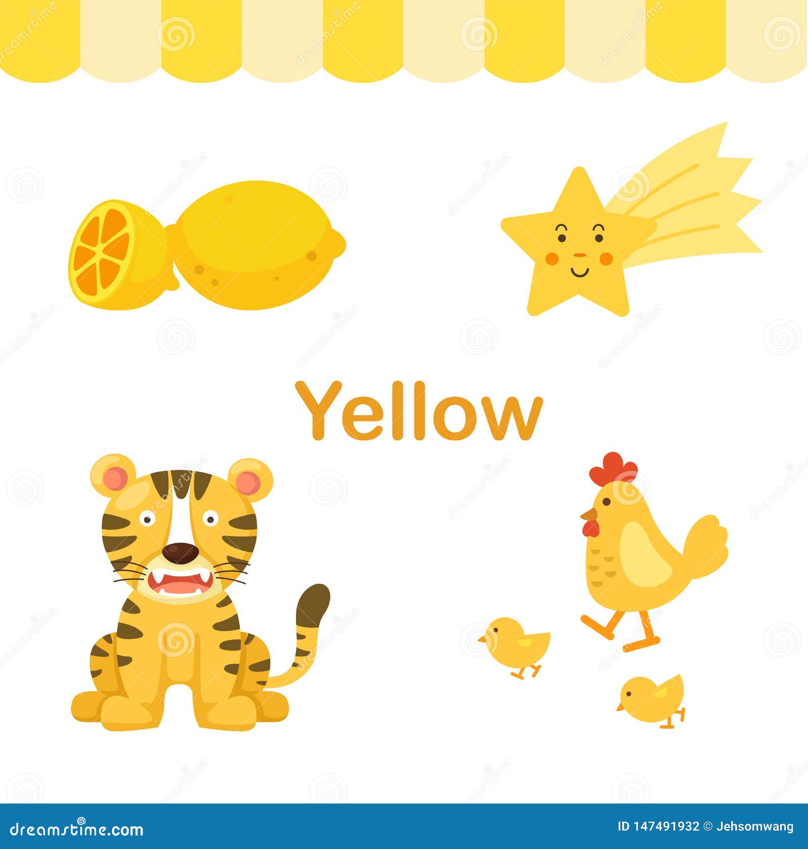 Illustration of Isolated Color Yellow Group Stock Vector - Illustration ...