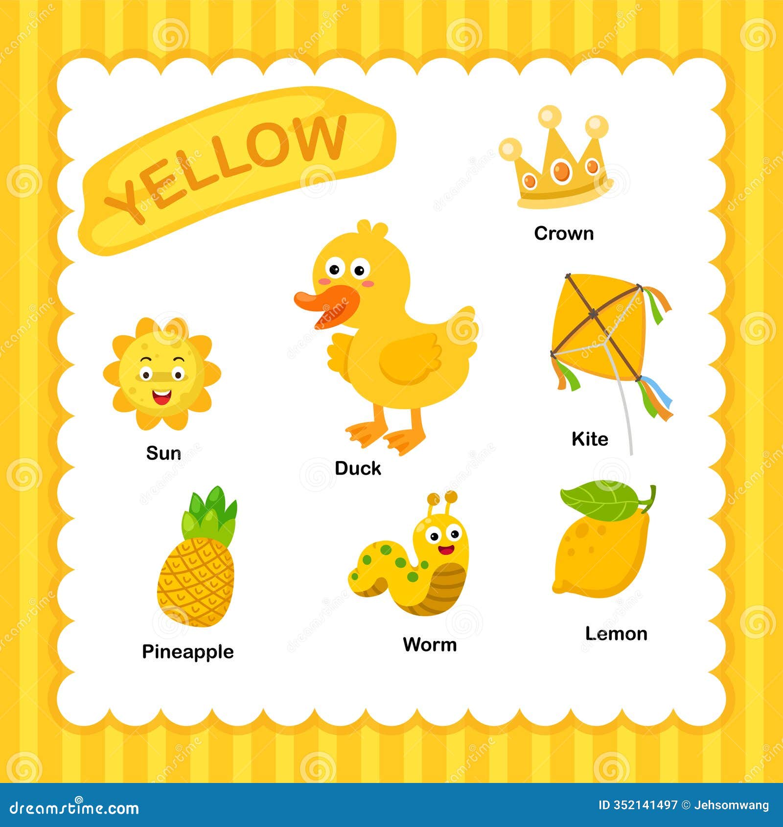 Illustration of Isolated Color Yellow Group Stock Illustration ...