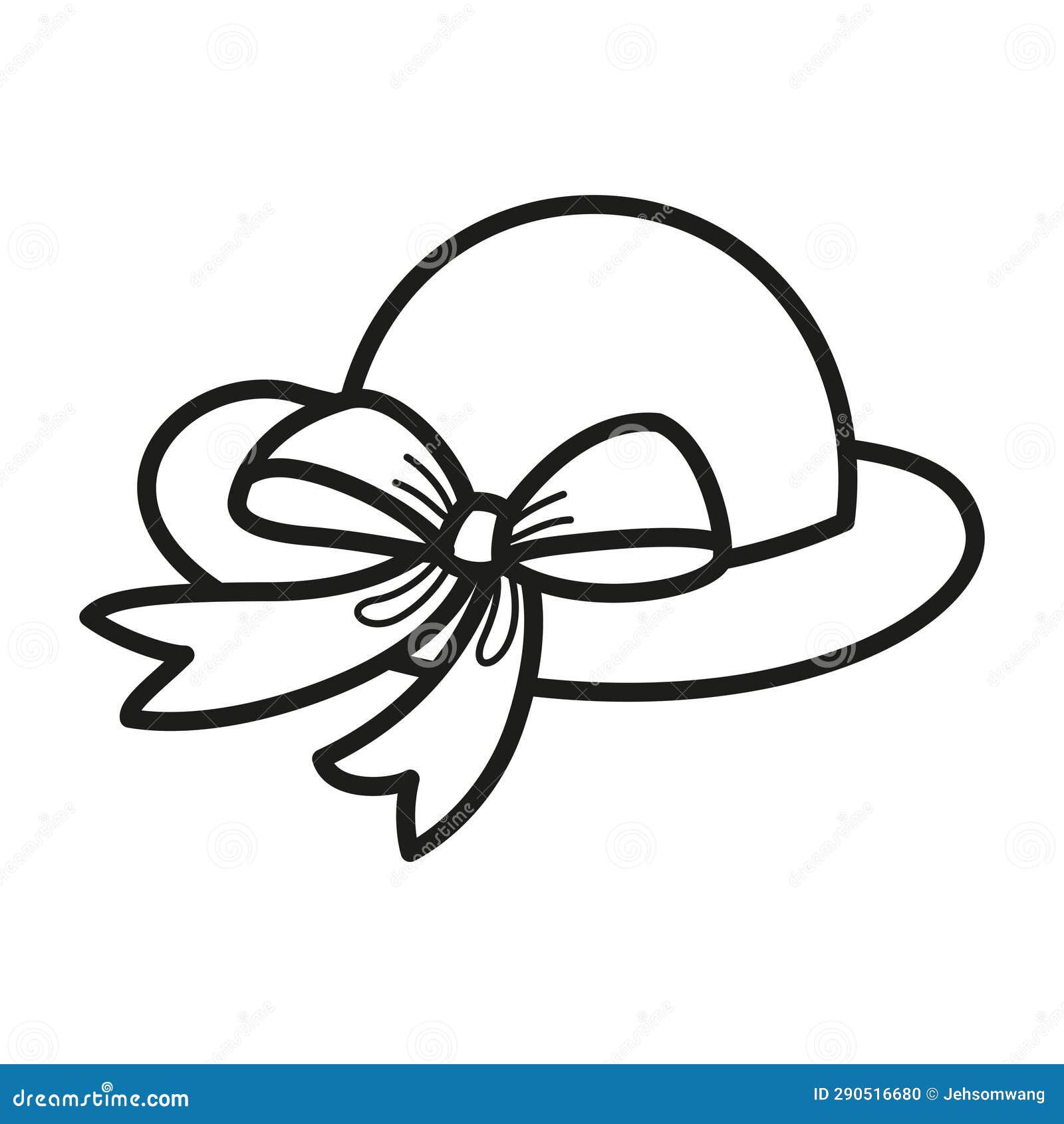 Illustration of Isolated Colorful and Black and White Hat Stock ...