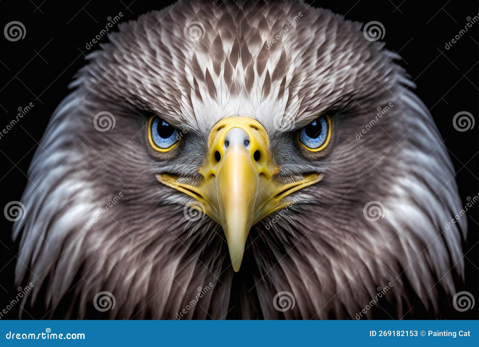 Isolated Intense Eagle Stare, Digital Illustration Artwork Stock ...