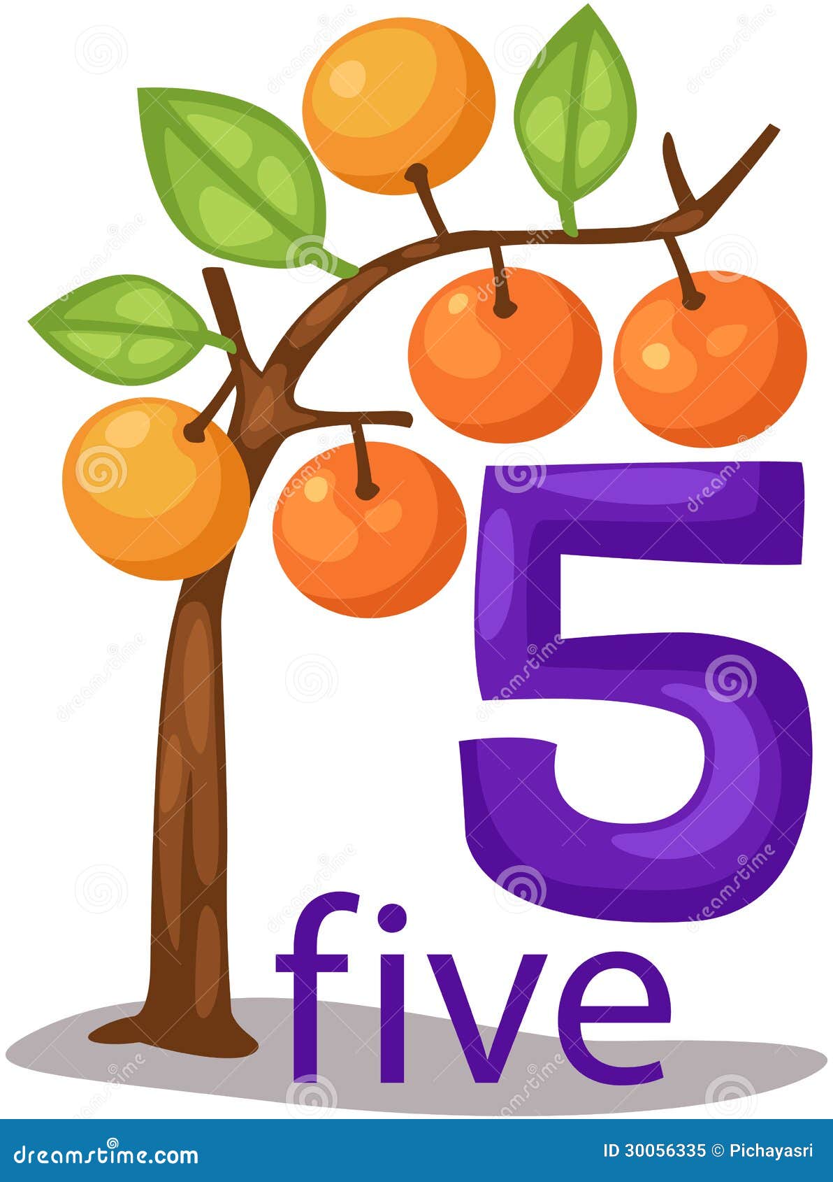 Number Tree Animasi Stock Image | CartoonDealer.com #202639369