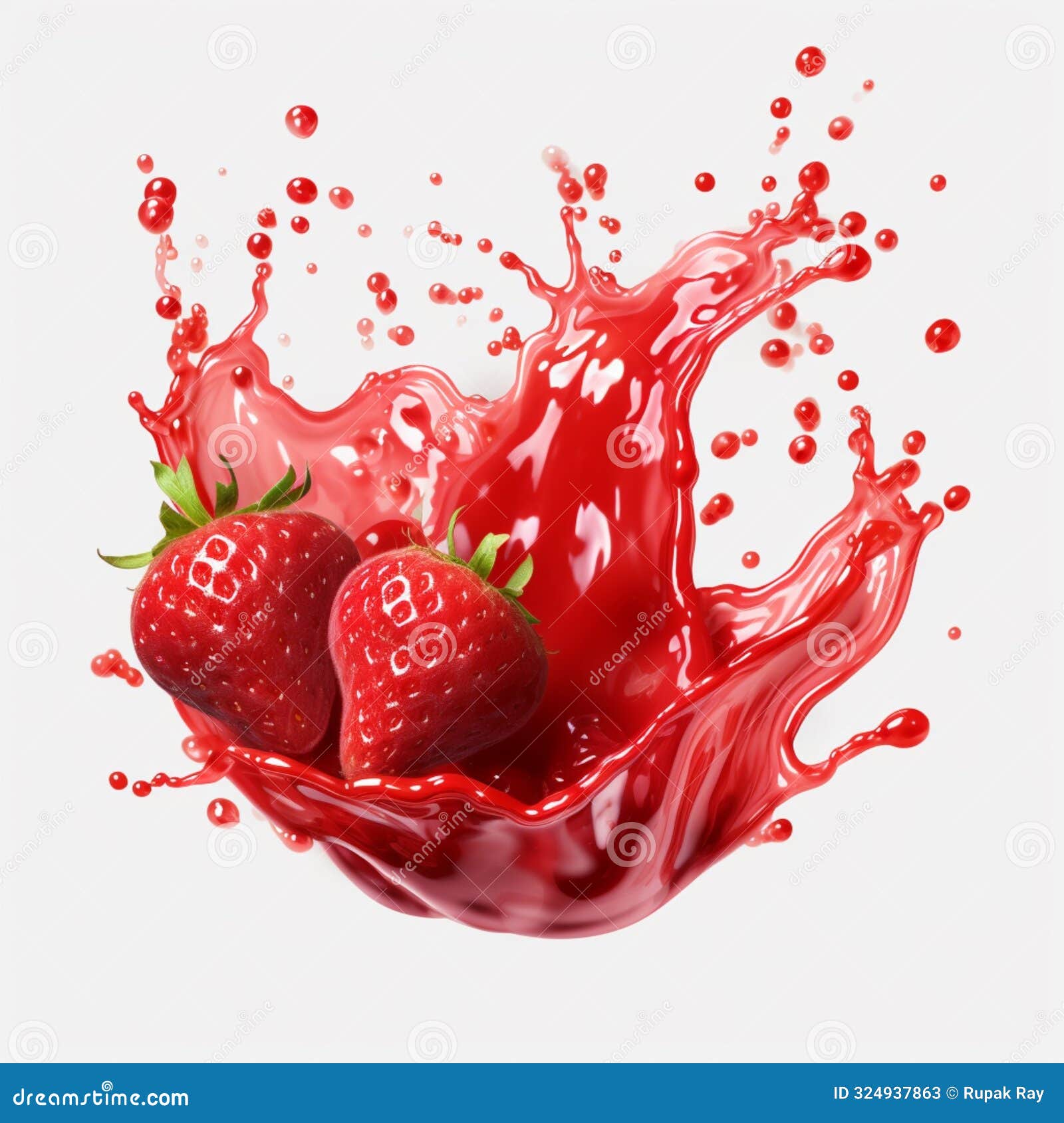 Illustration of Isolated Splashing of Berry Juice and Red Compote Stock ...