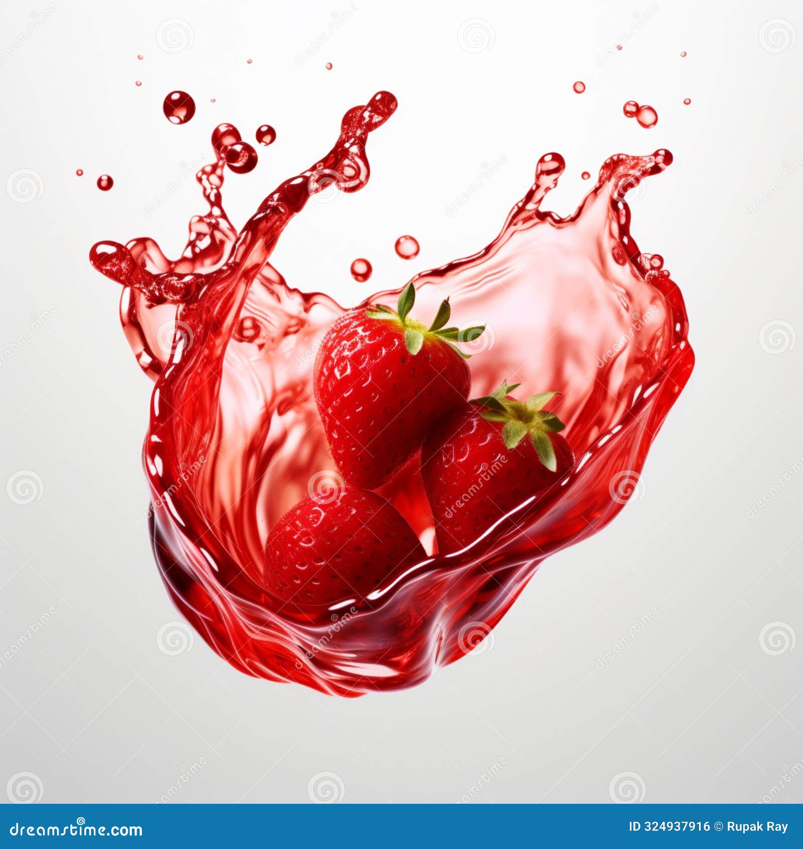 Illustration of Isolated Splashing of Berry Juice and Red Compote Stock ...