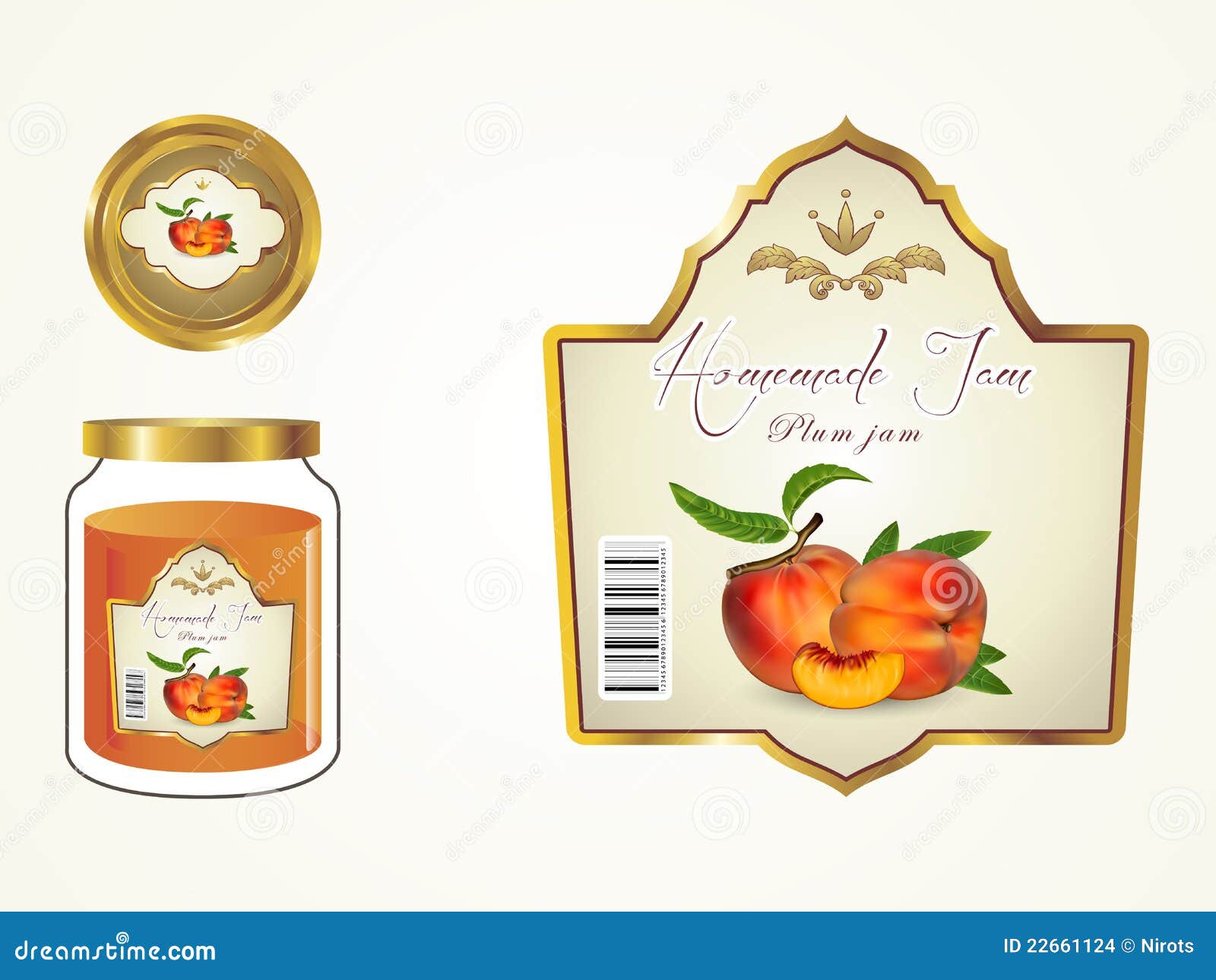 Illustration Jam Jar Label Package Stock Illustration - Illustration of ...