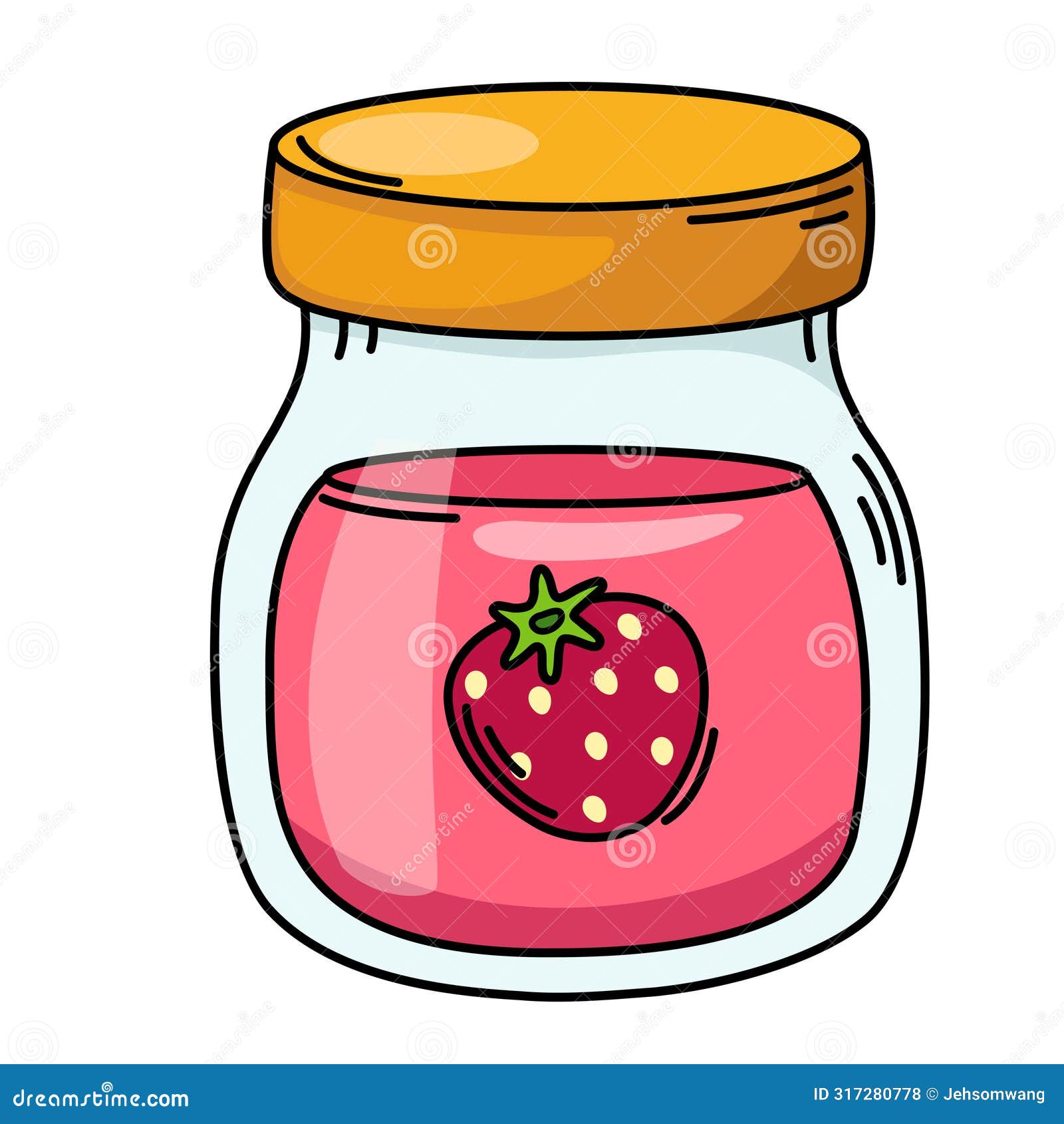 Illustration of Jam Outline White on Background Stock Vector ...