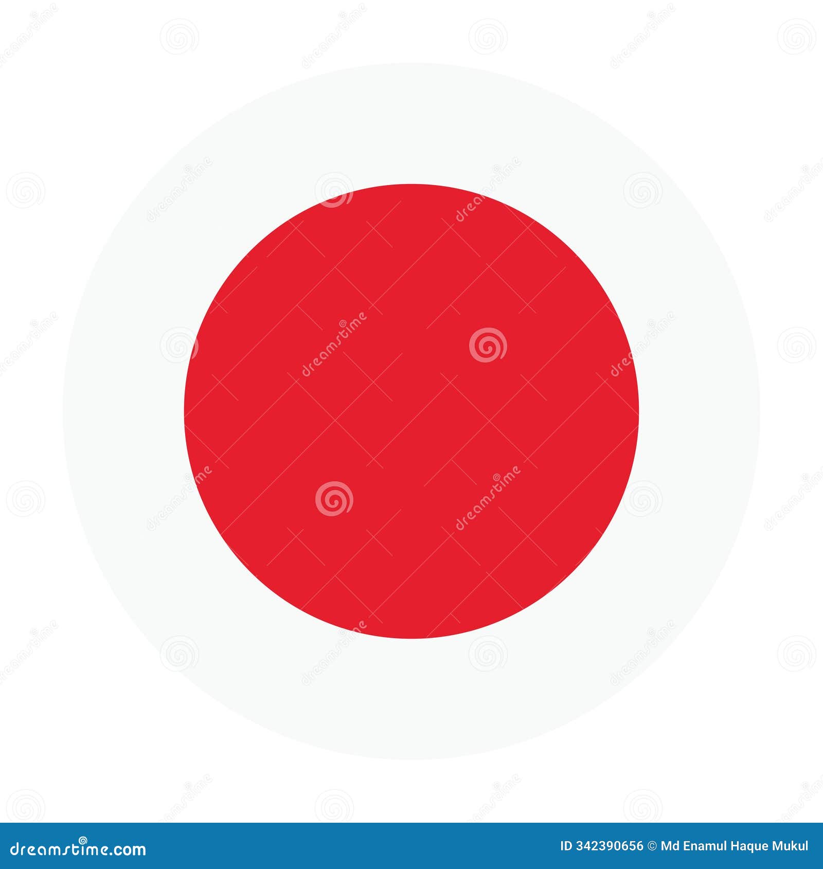 An Illustration of the Japan Round Flag. a Round Flag Stock ...