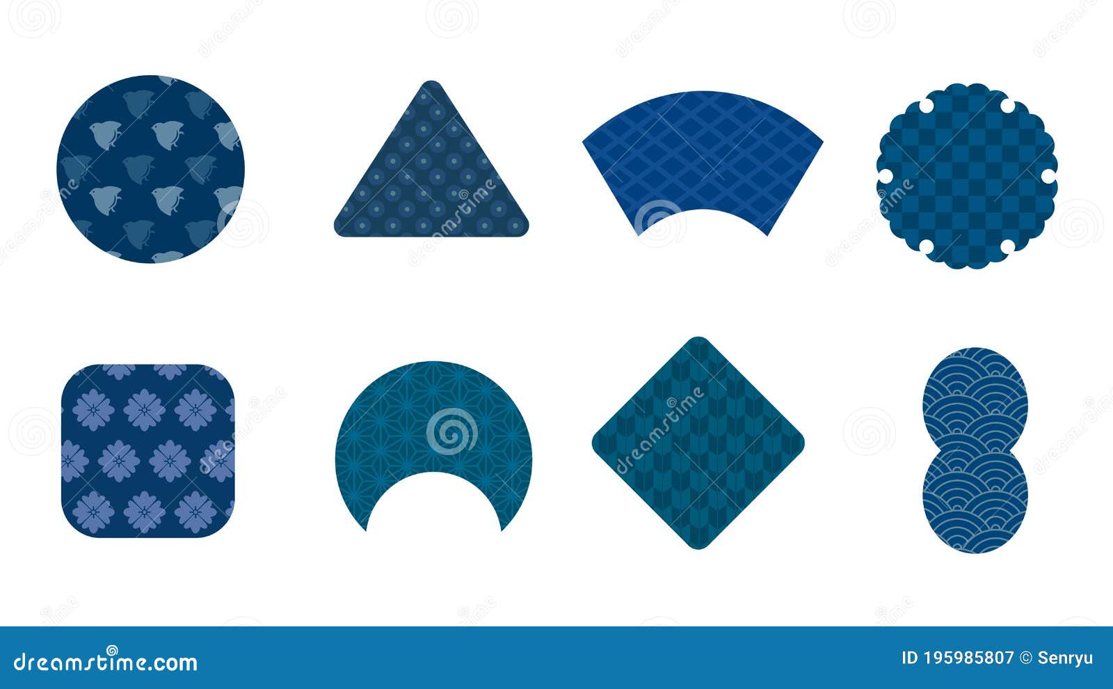 Japanese pattern navy blue stock vector. Illustration of graphic ...