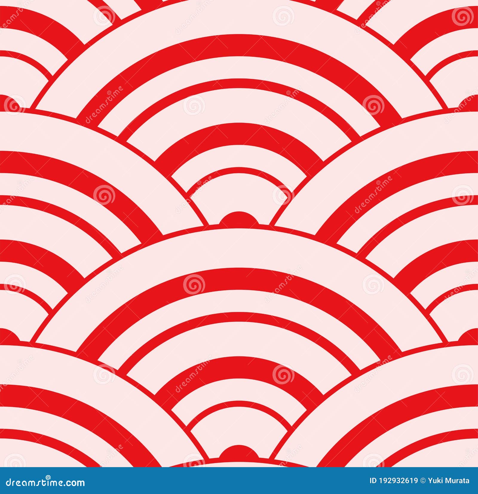 Red Japanese Pattern of Waves Stock Vector - Illustration of japan ...