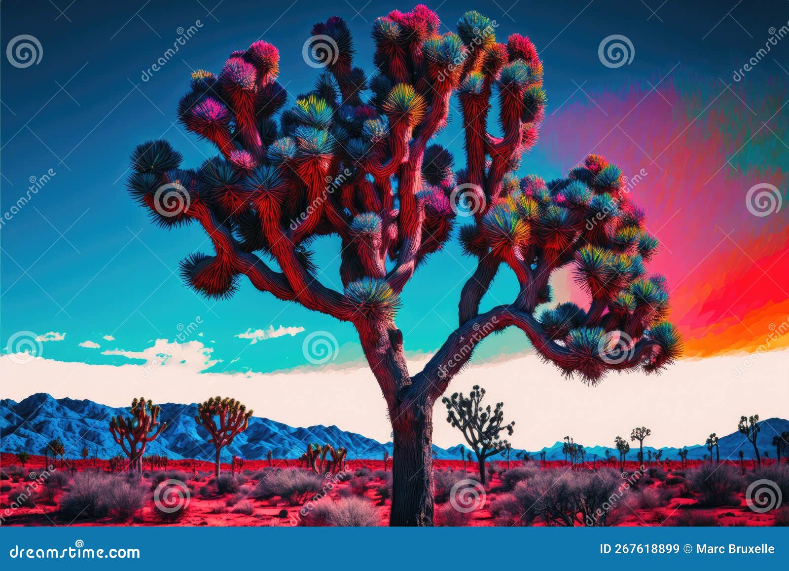 Illustration of a Joshua Tree Stock Illustration - Illustration of ...