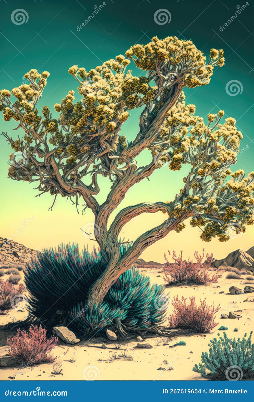 Illustration of a Joshua Tree Stock Illustration - Illustration of ...
