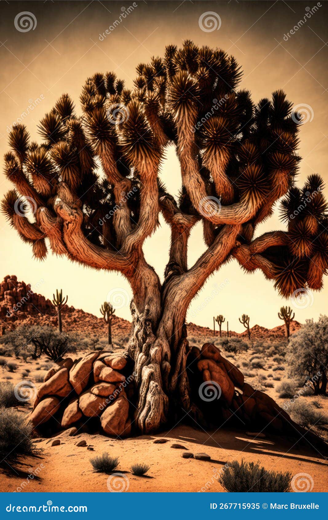 Illustration of a Joshua Tree Stock Illustration - Illustration of ...