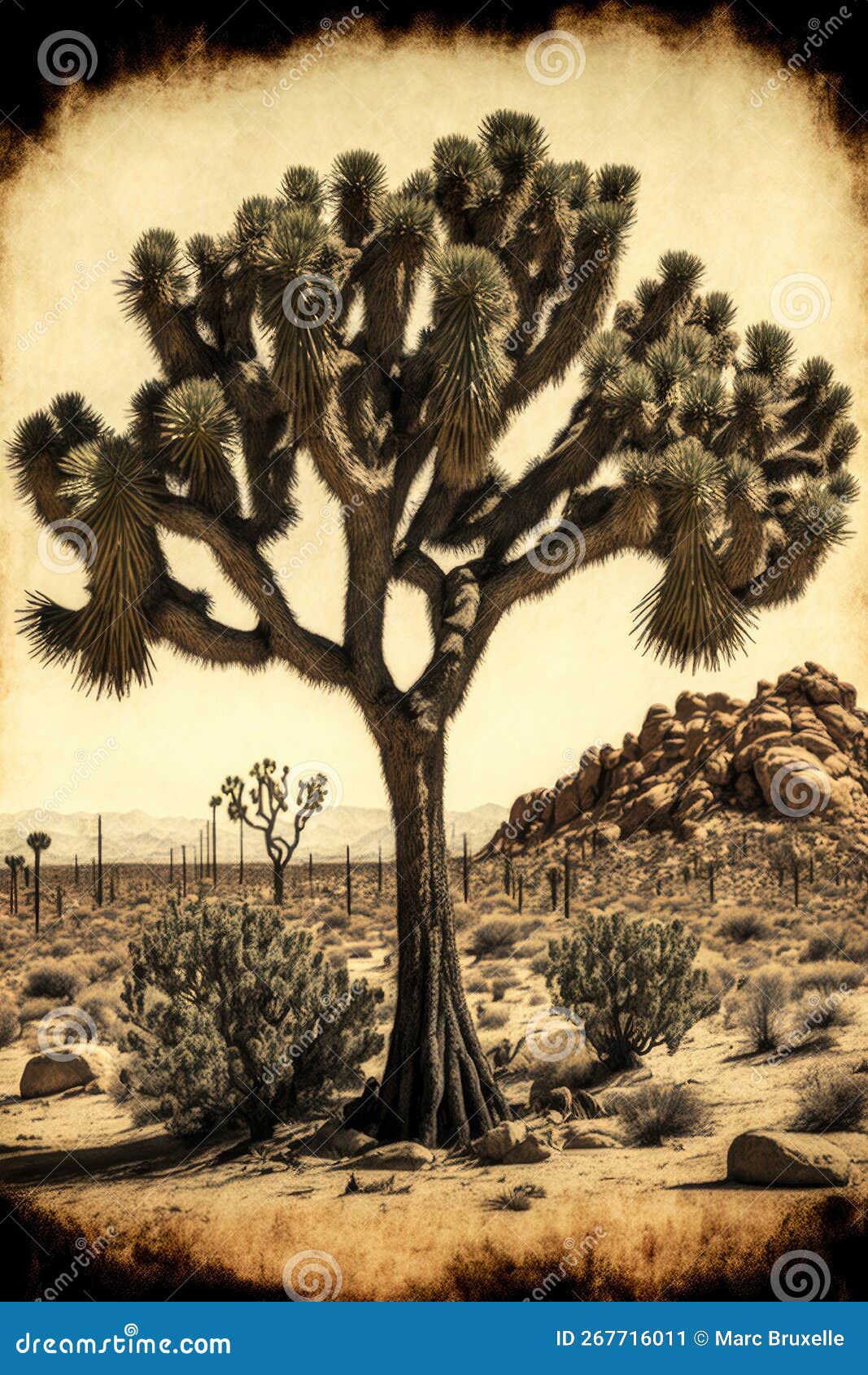 Illustration of a Joshua Tree Stock Illustration - Illustration of ...