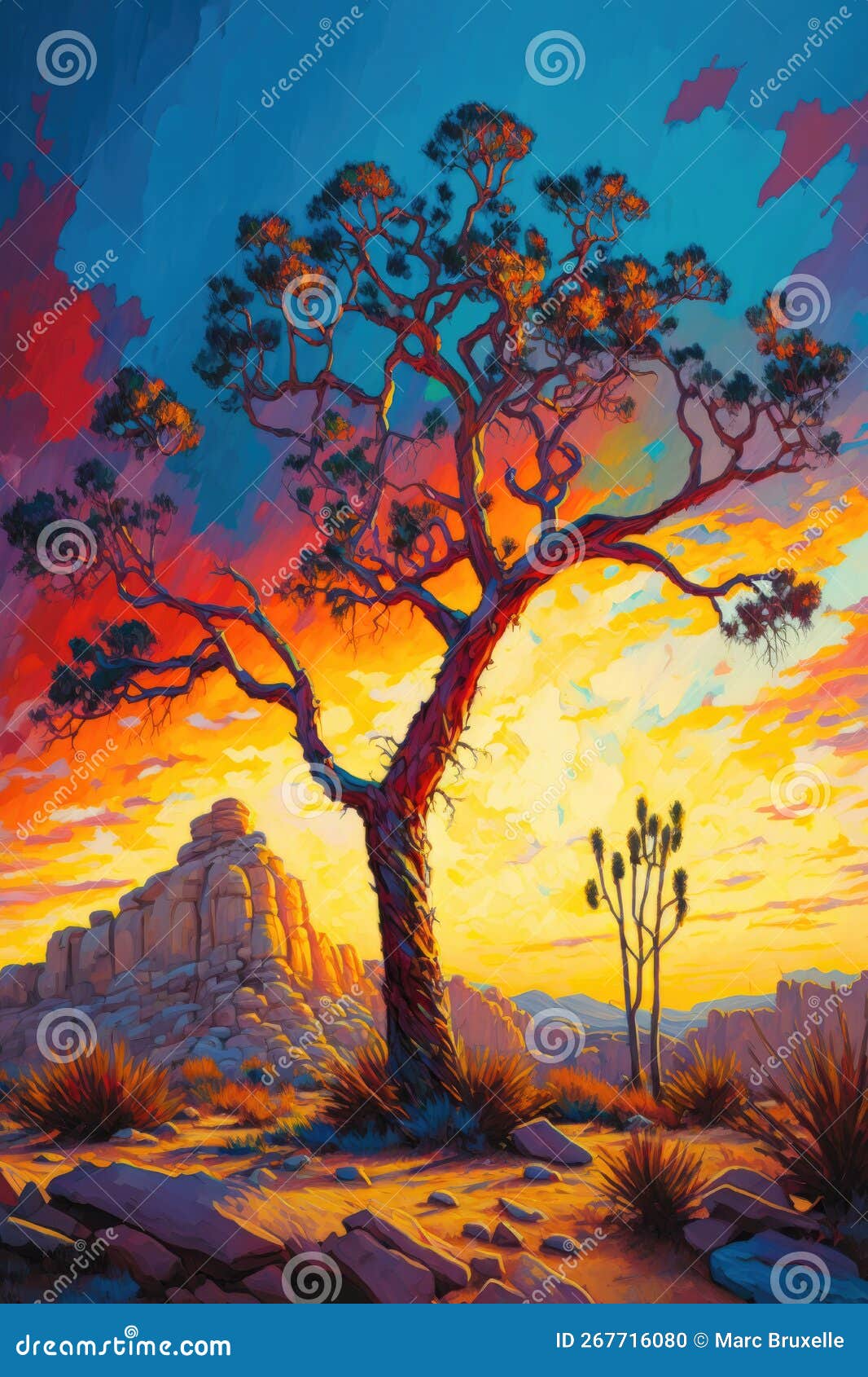 Illustration of a Joshua Tree Stock Illustration - Illustration of ...