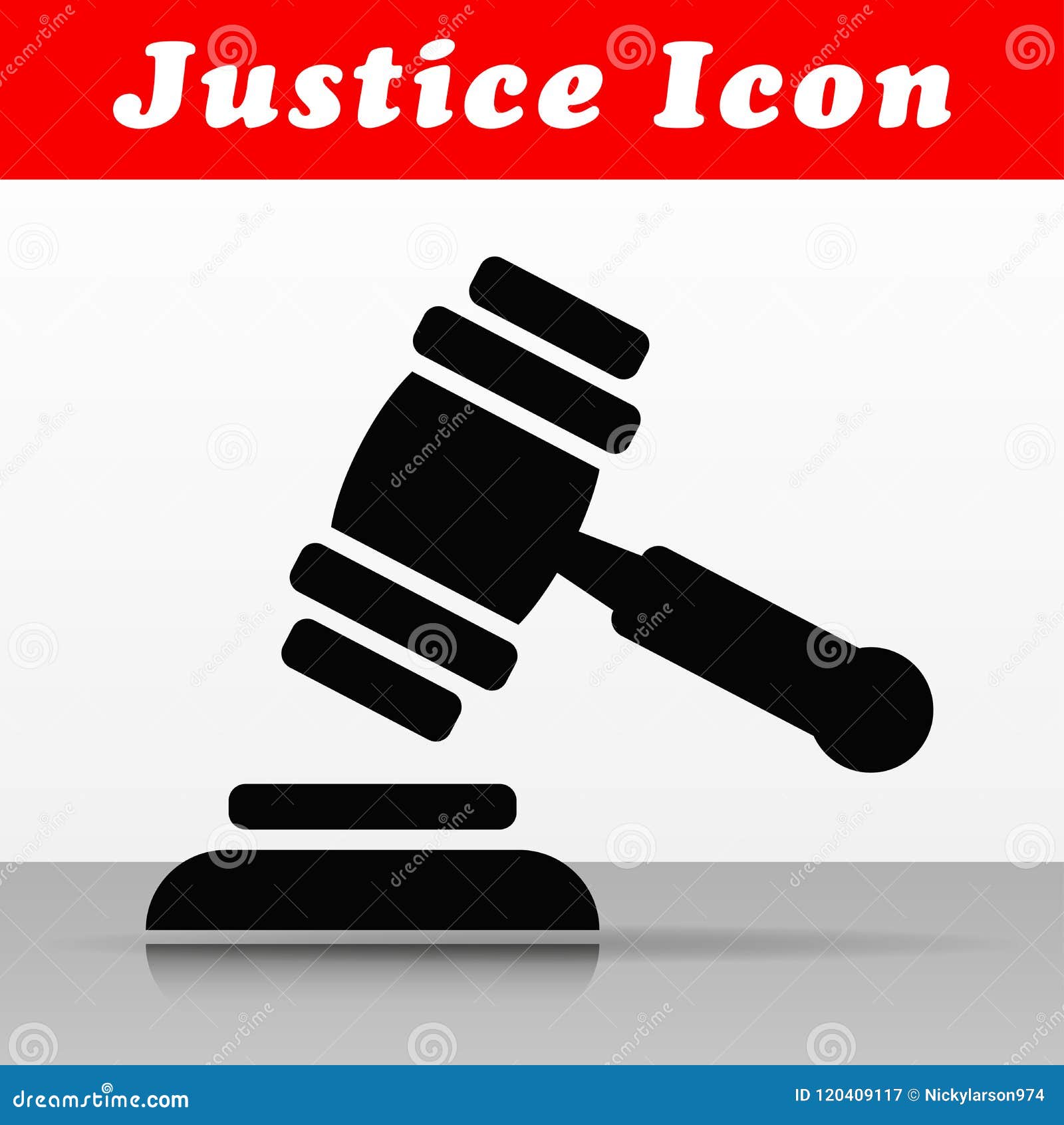 Justice Hammer Vector Icon Design Stock Vector - Illustration of flat ...