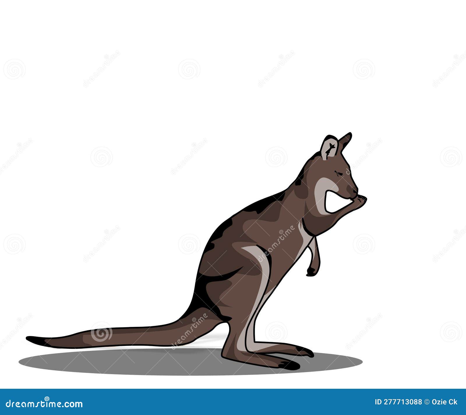 Illustration of a Kangaroo that is Eating Something with Its Hands ...