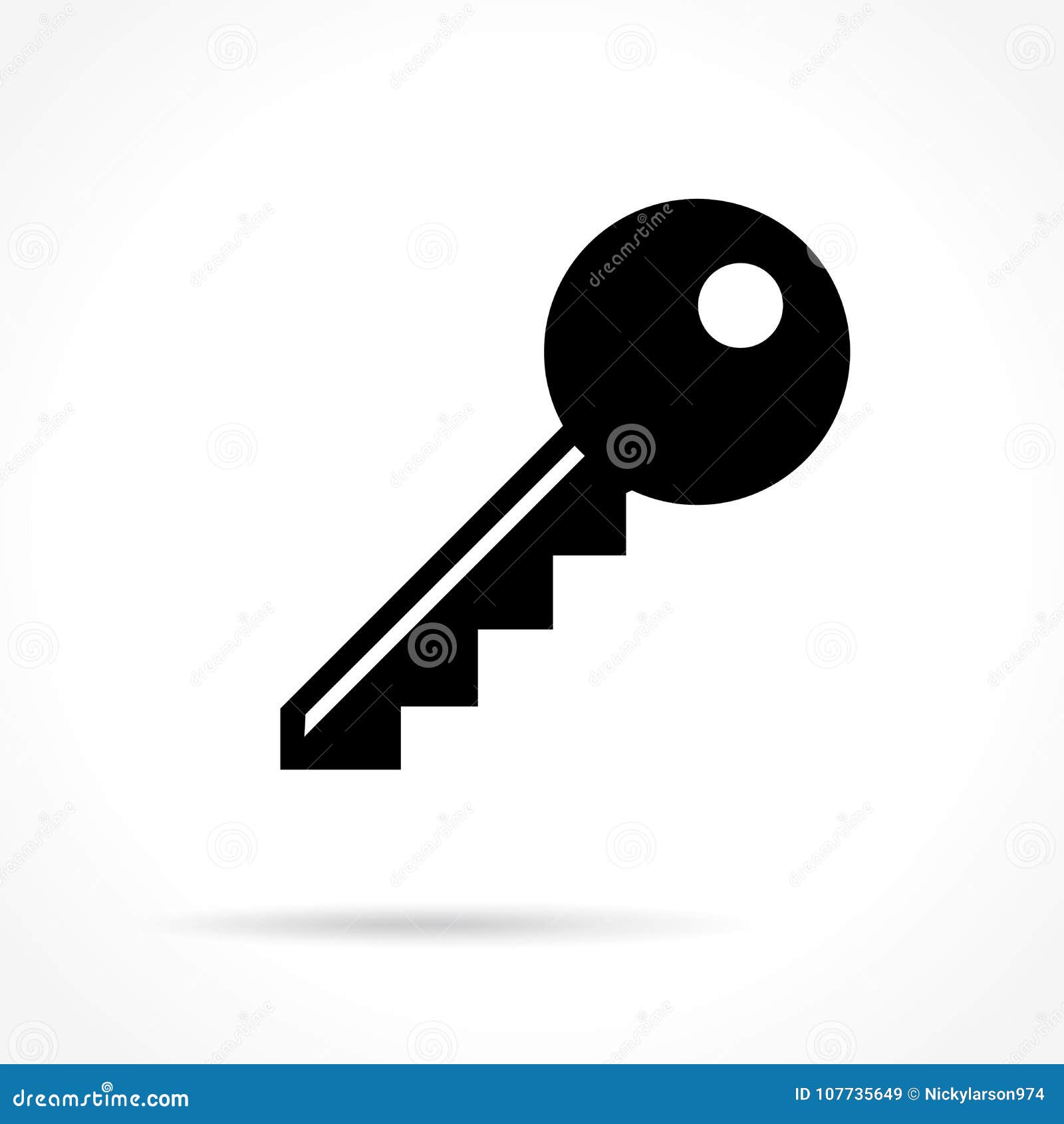 Key Icon on White Background Stock Vector - Illustration of access ...