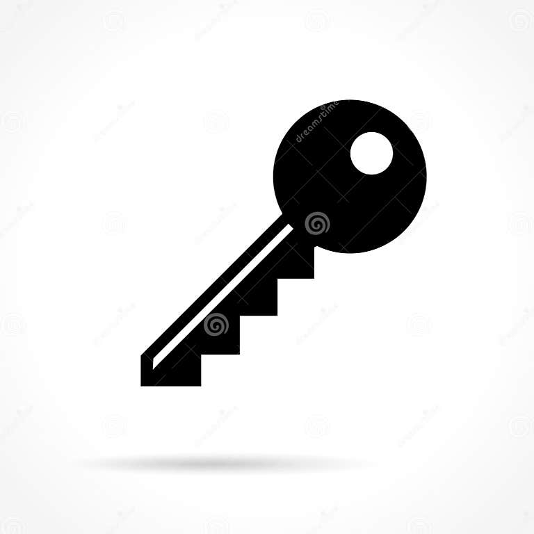 Key Icon on White Background Stock Vector - Illustration of access ...