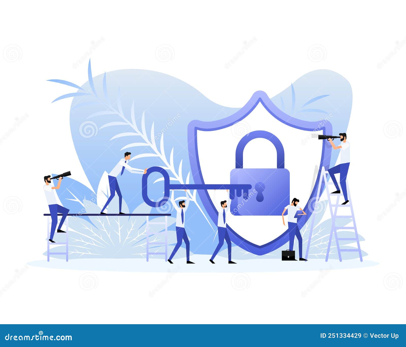 Illustration with Key People. Vector Illustration Stock Vector ...