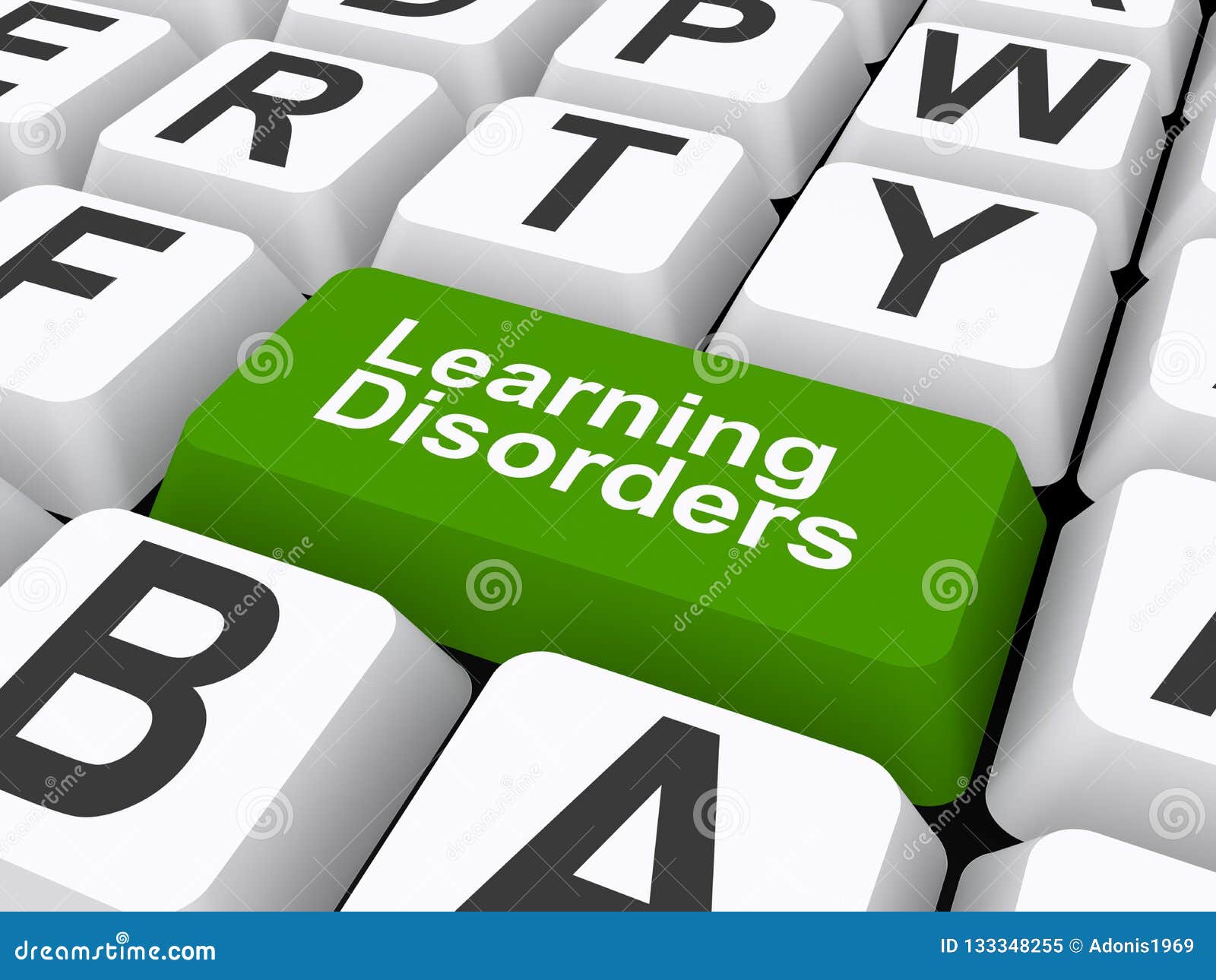 Learning disorders button stock illustration. Illustration of creation ...