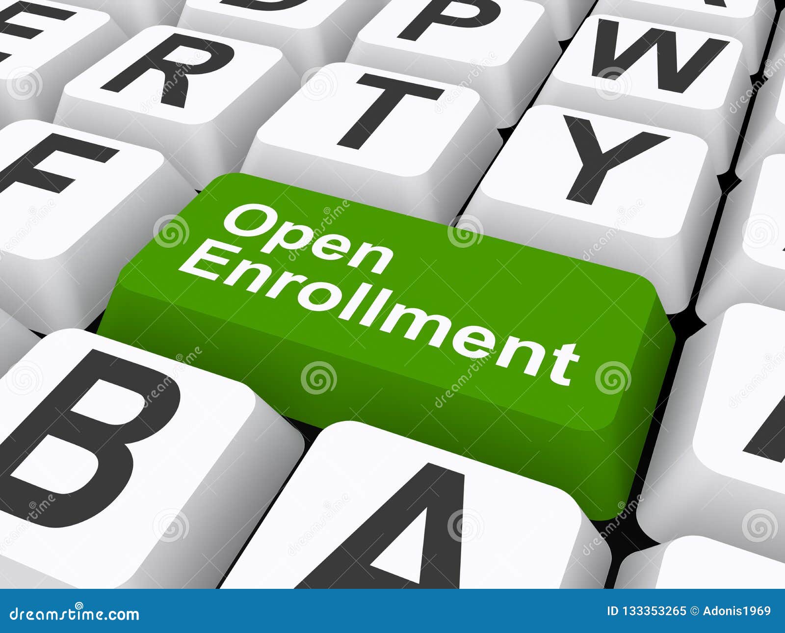Open enrollment stock illustration. Illustration of keyboard - 133353265